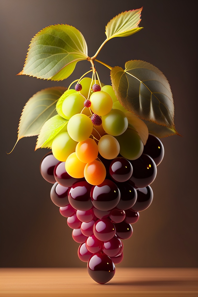 Lexica - The round, juicy grapes striking in a bunch, the fox drooled