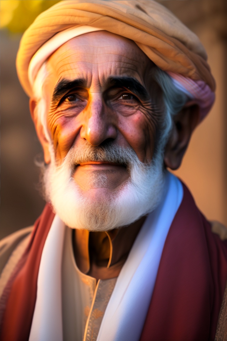 Lexica - An elderly man, Arabic and Muslim, bears the signs of piety ...