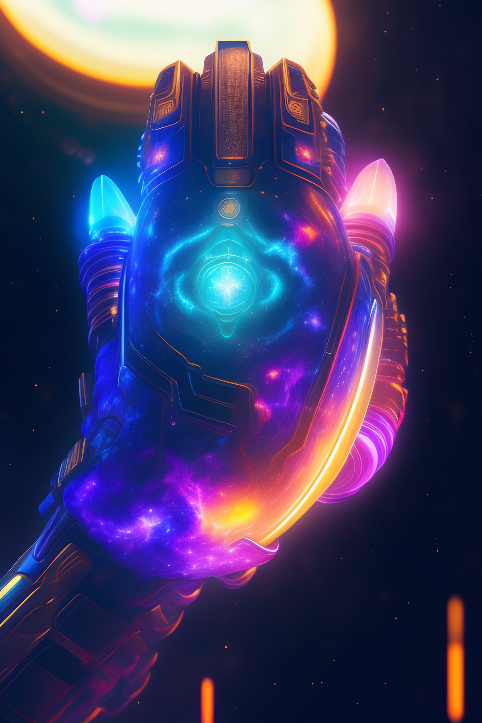 Lexica - Ultradetailed illustration of a mechanic galaxy nebula in the ...