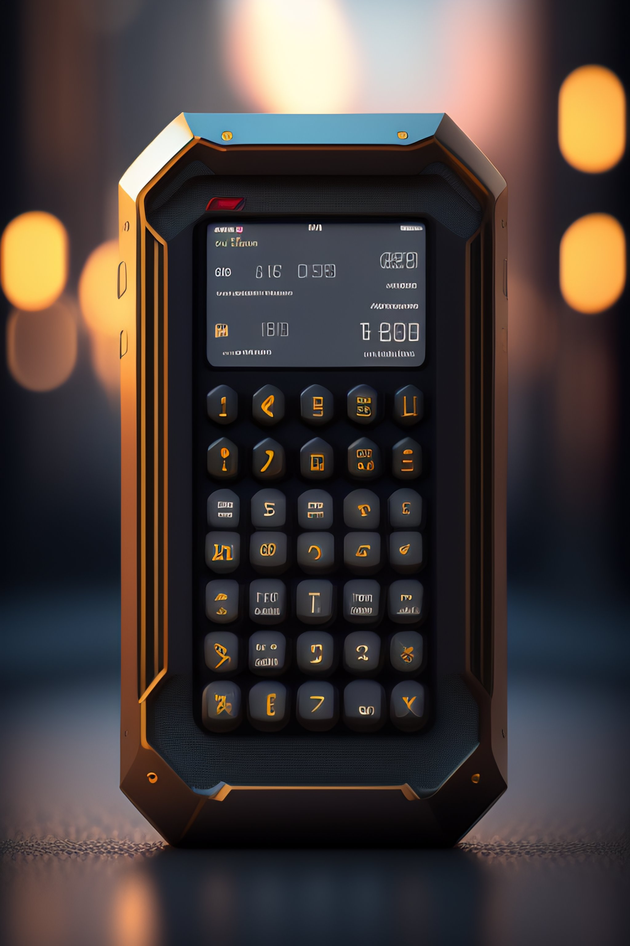 Lexica - Armoured mobile phone, centred, night time, octane render ...