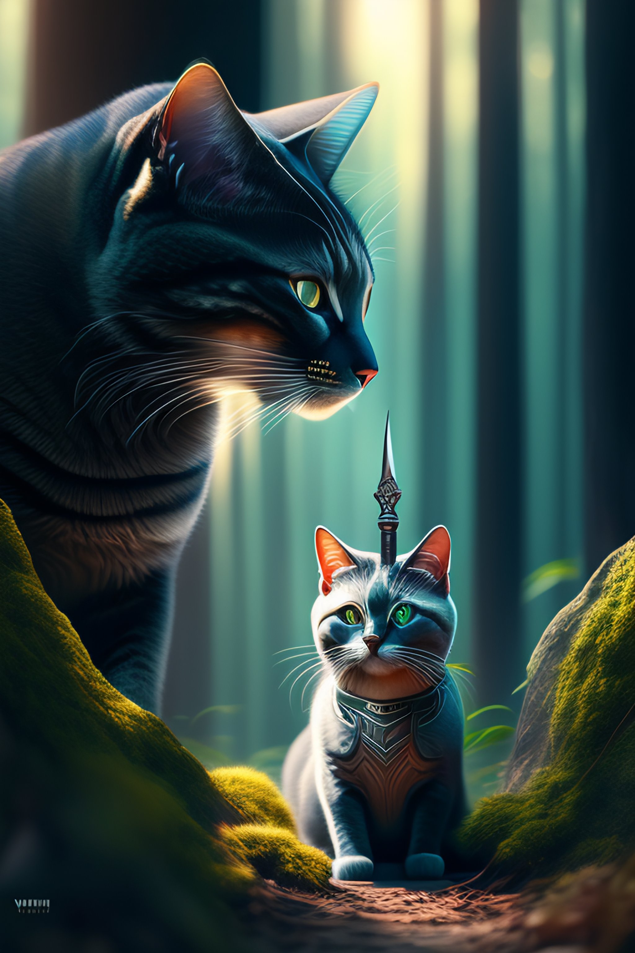 Lexica - Star Wars scene artificial intelligence a havana grey cat ...