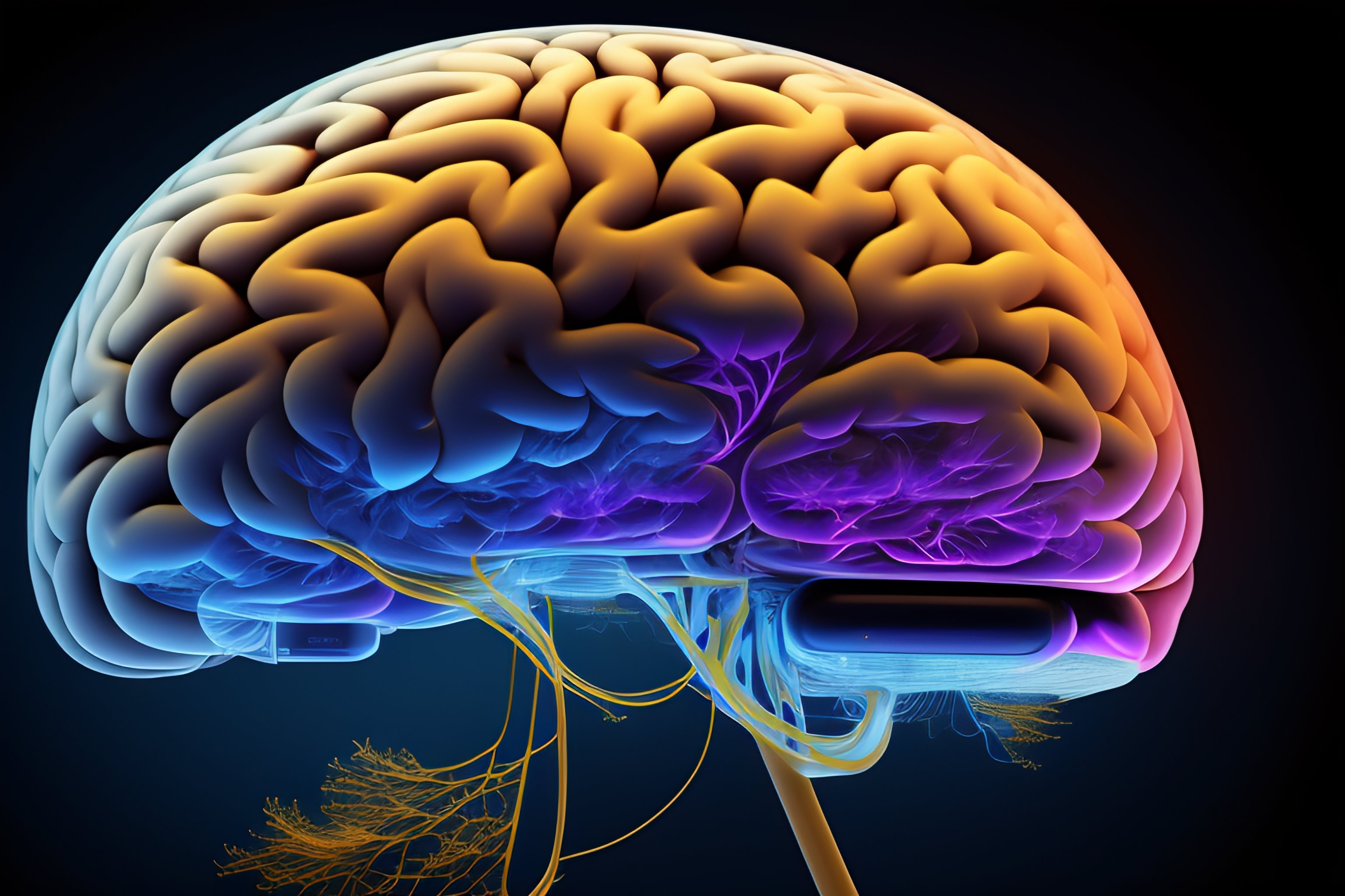 Lexica - Human brain with luminous neural pathways with a connected ...