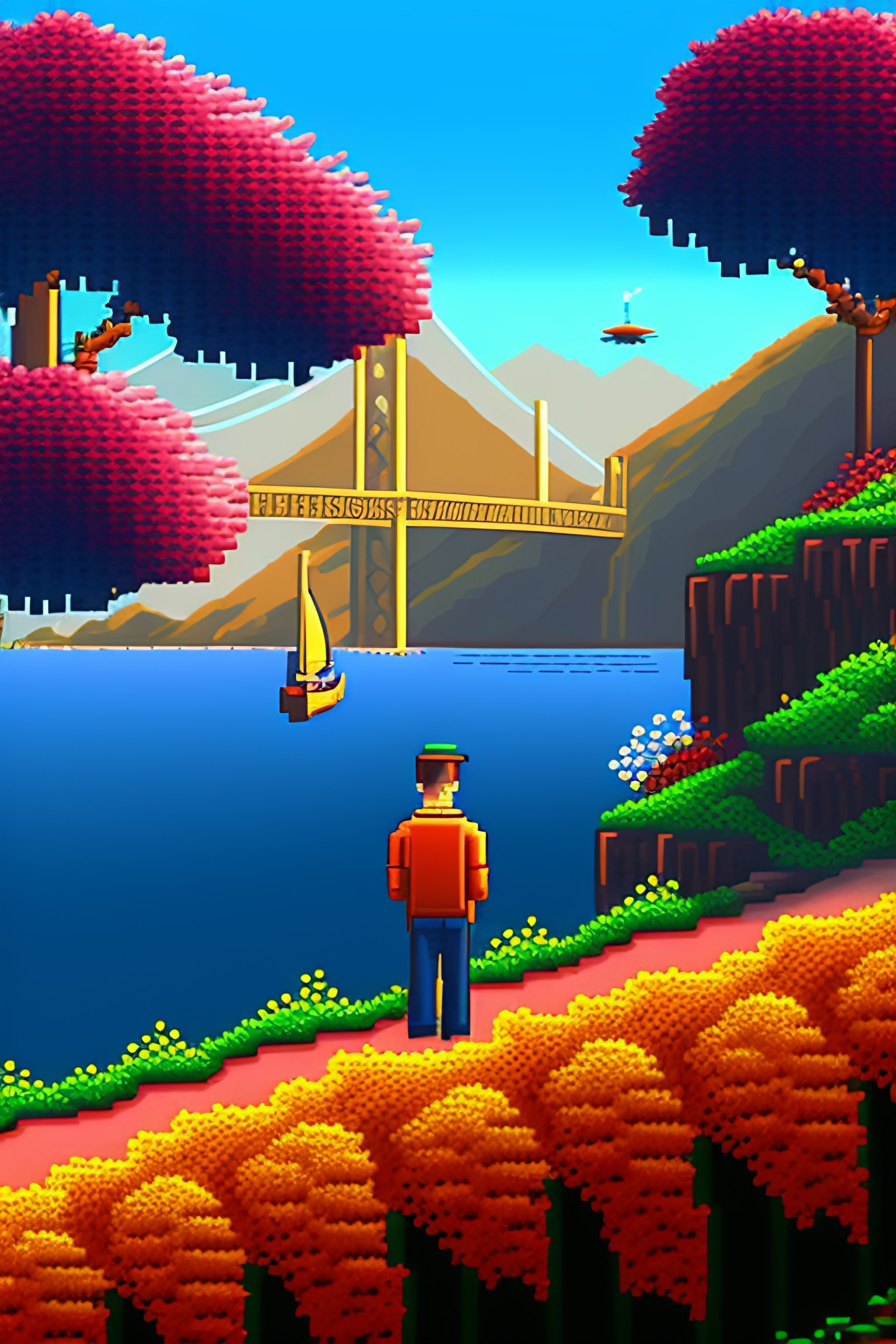 Lexica - Pixel art san francisco fisherman's wharf. 3d pixel art 4k ...