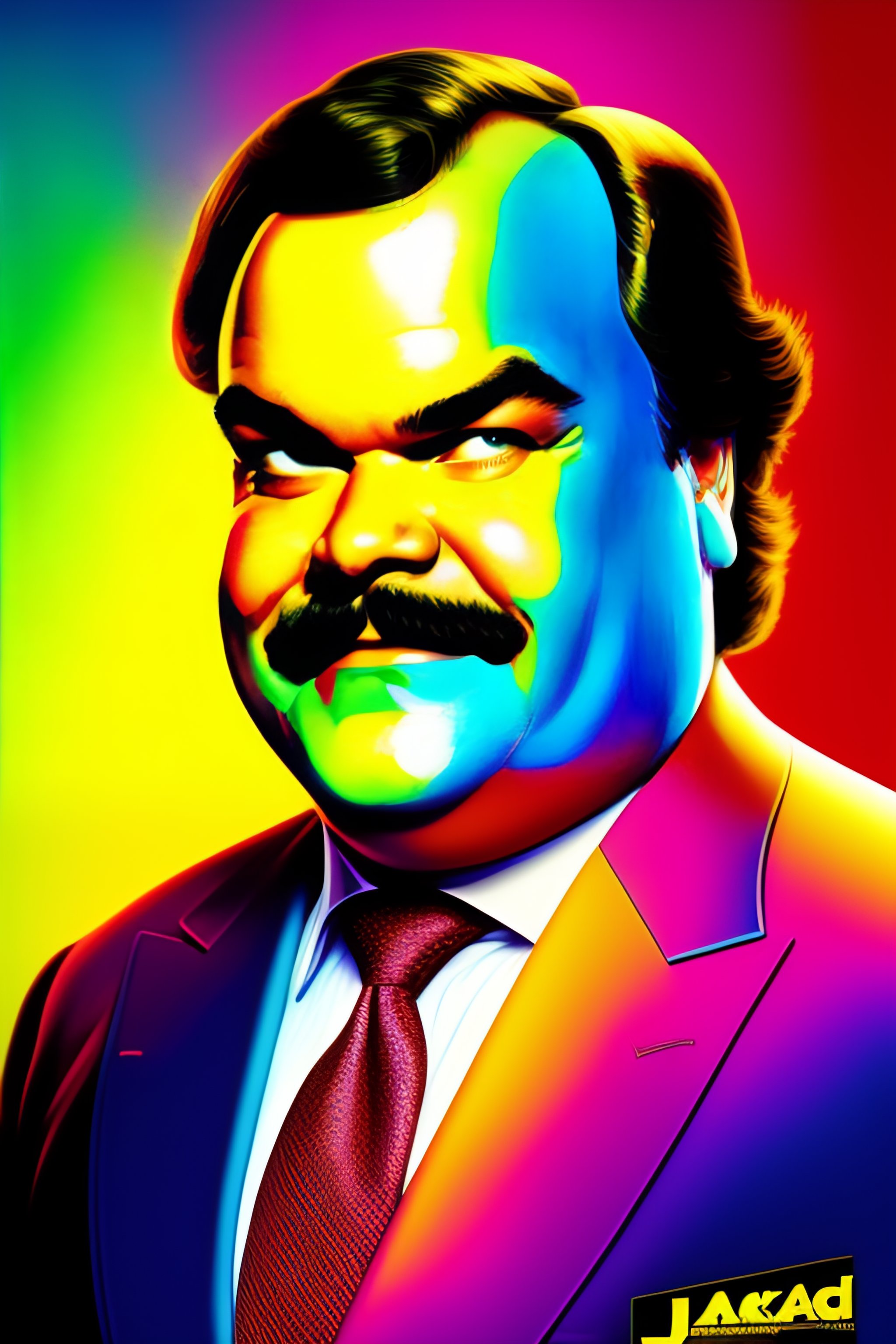 Lexica - Jack black portrait art mad magazine style bright colors