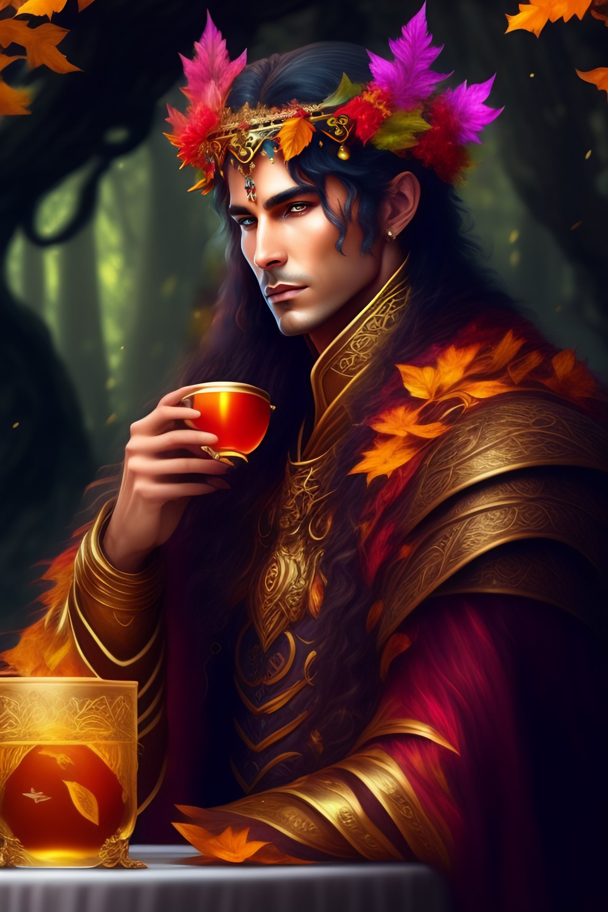 Lexica - Oberon, King of the Fae, drinking tea with Grimm Reaper ...