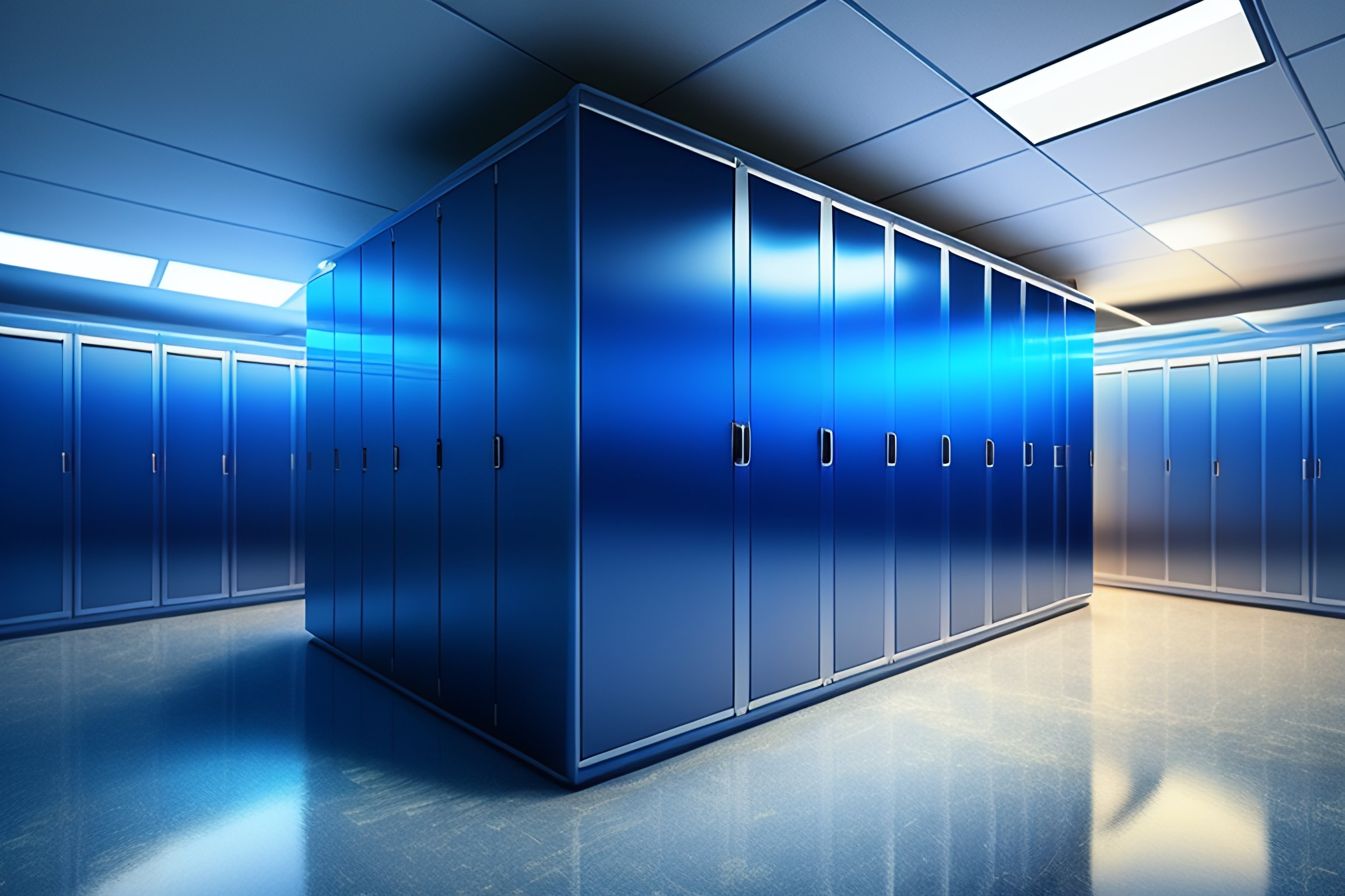 Lexica - Server room, blue litght