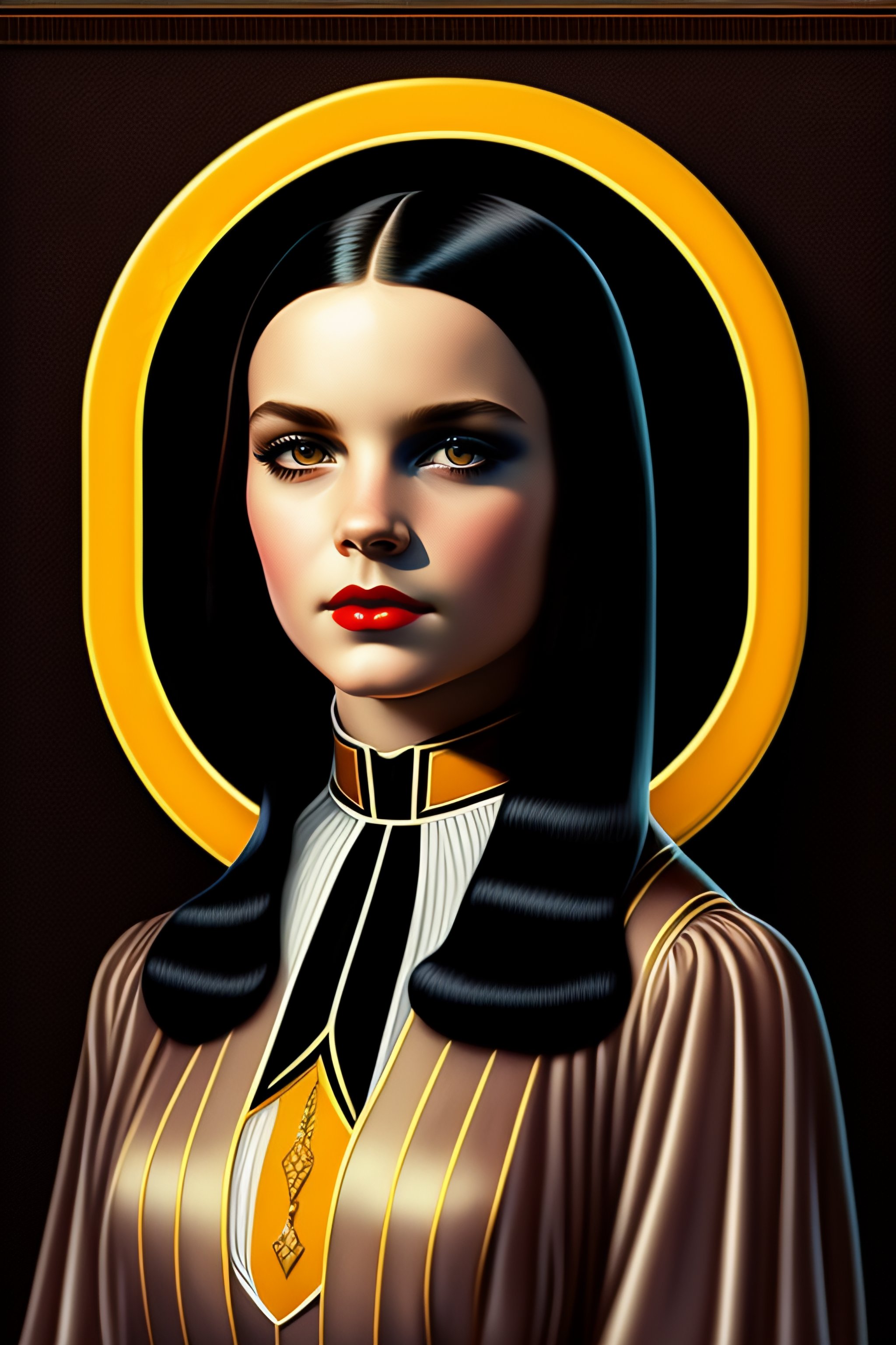 Lexica - Portrait of Wednesday Addams in art deco Style by Friedrich ...
