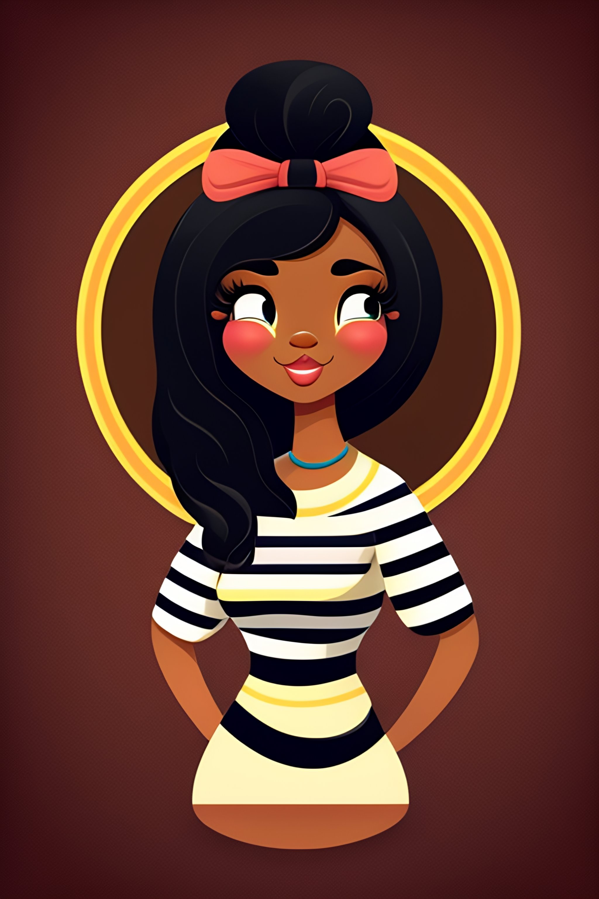 Lexica - Cartoon anthropomorphic female zebra, embarrassed, circle logo ...