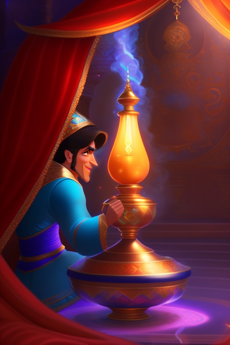 Lexica - In a climactic battle, Aladdin tricked Jafar into wishing to ...