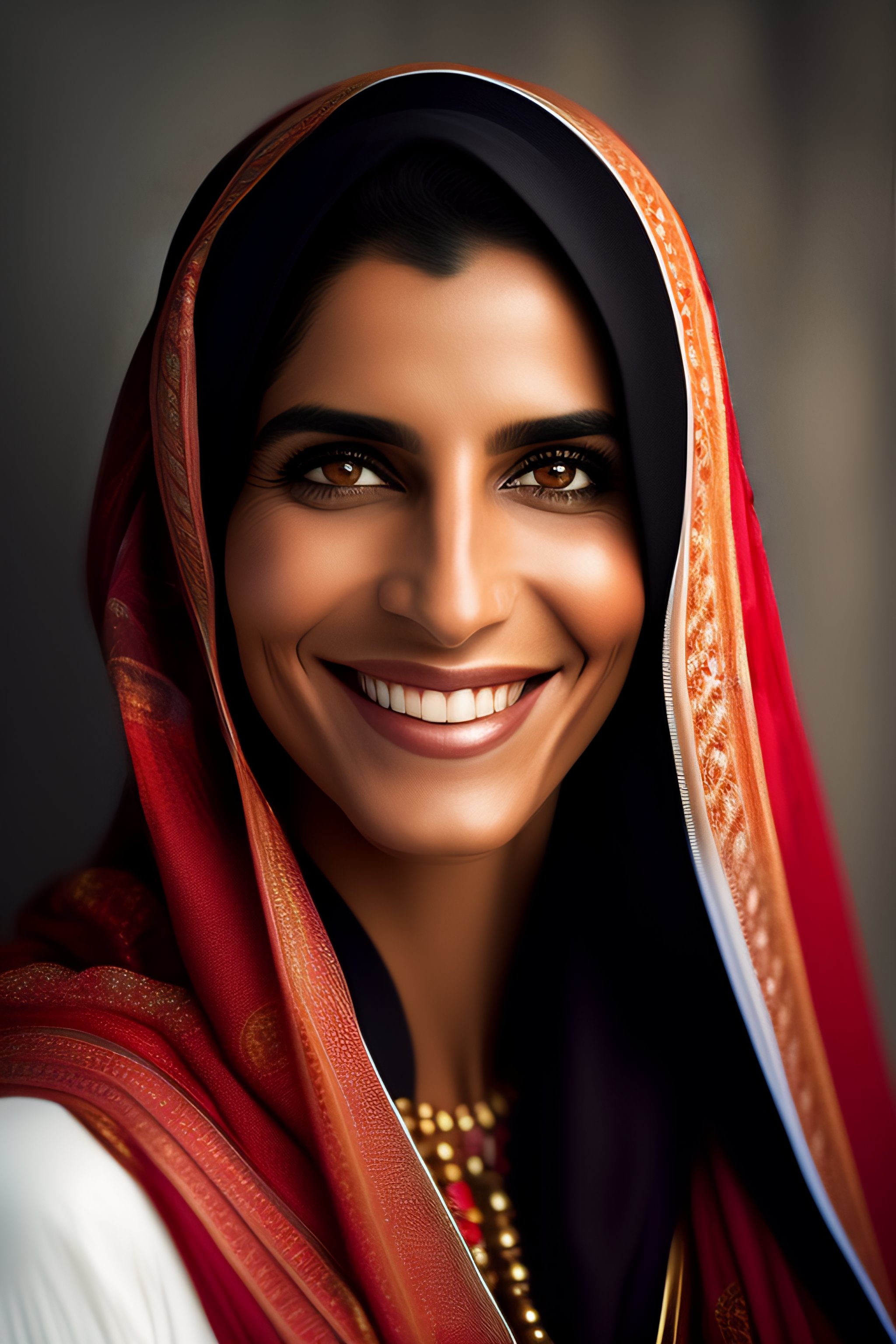 Lexica - Photography of a happy, modern saudi-arabian beautiful woman ...