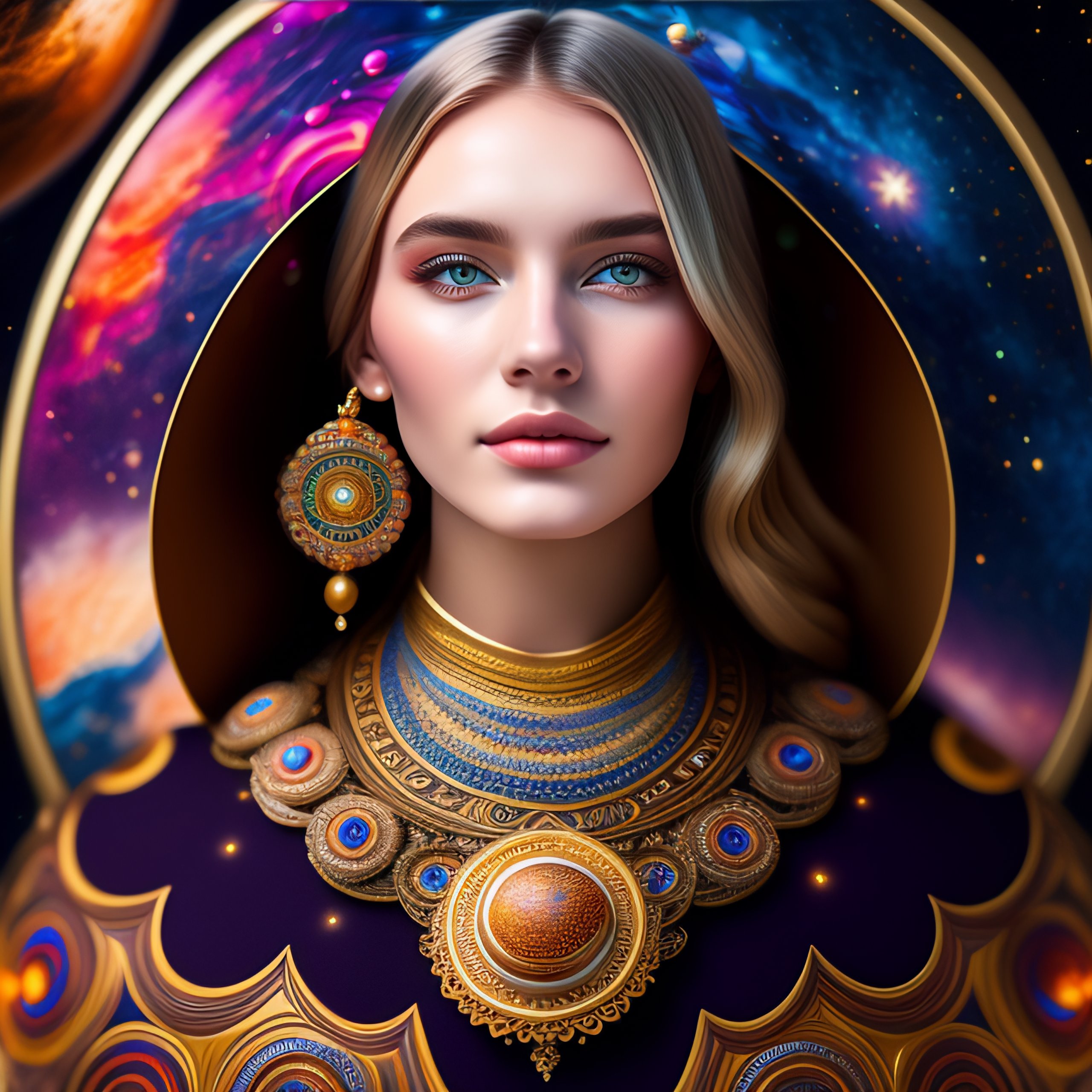 Lexica - Wlop style 18 years old ukrainian girl with an cosmic face ...