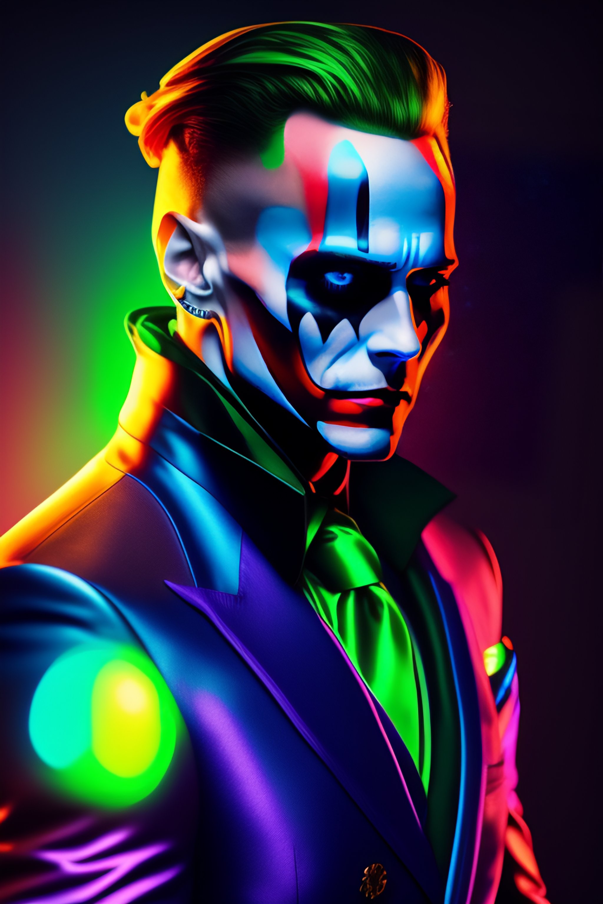 Lexica - Jared leto's joker wearing the batman suit, vivd colors ...