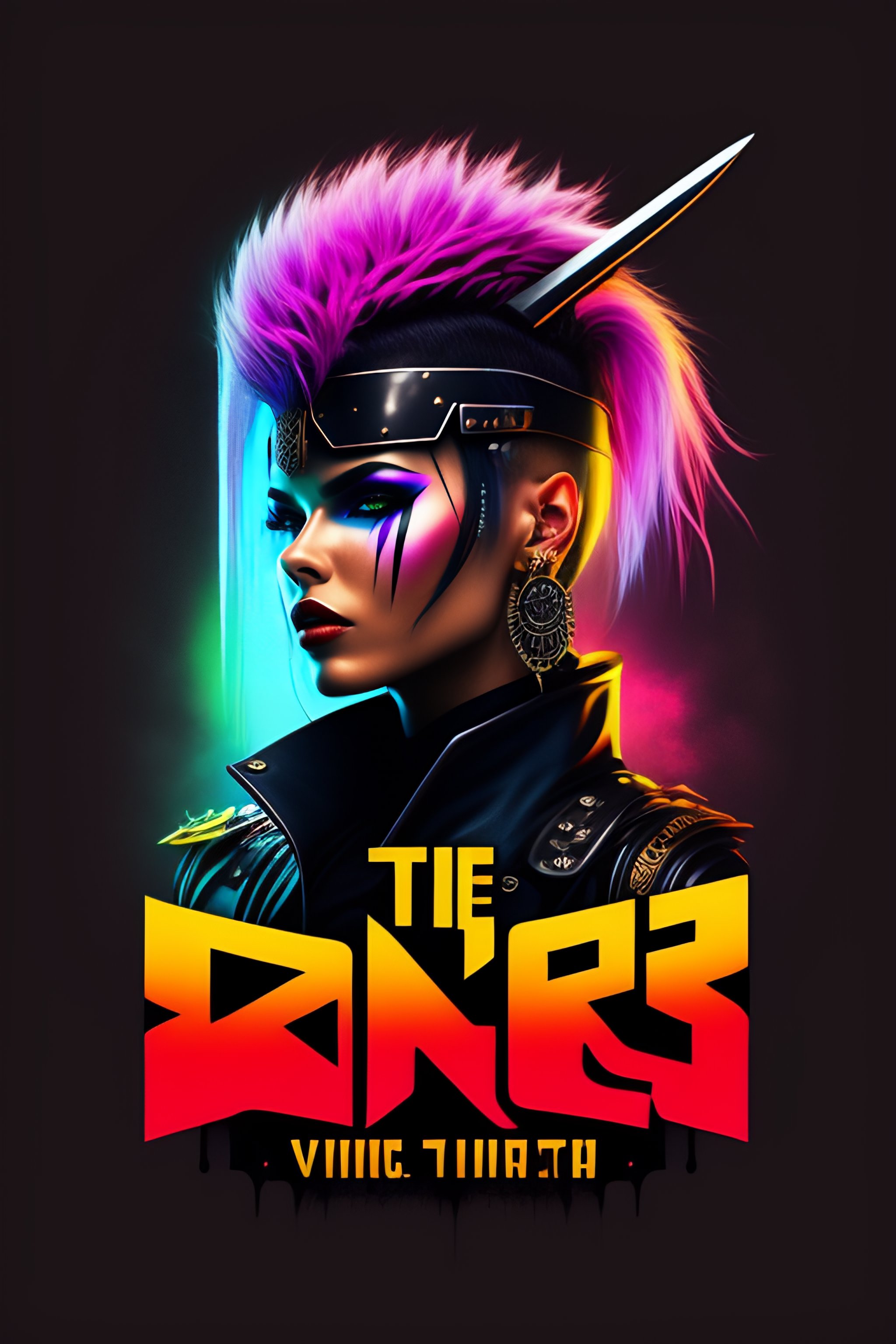 Lexica - Logo design with the text "Neo Punks", cyber punk style ...