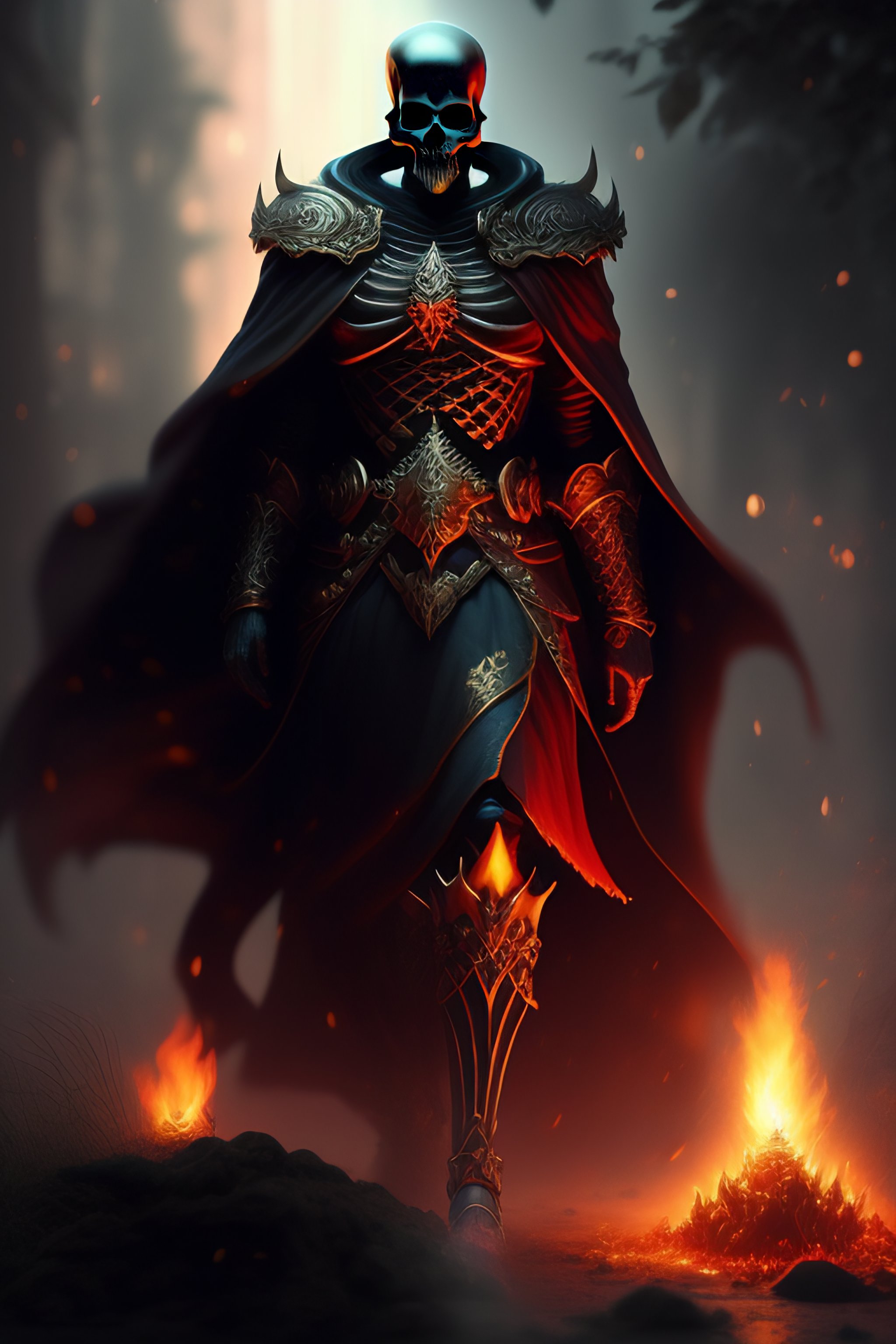 Lexica - Dark fantasy necromancer resurrects a skeleton