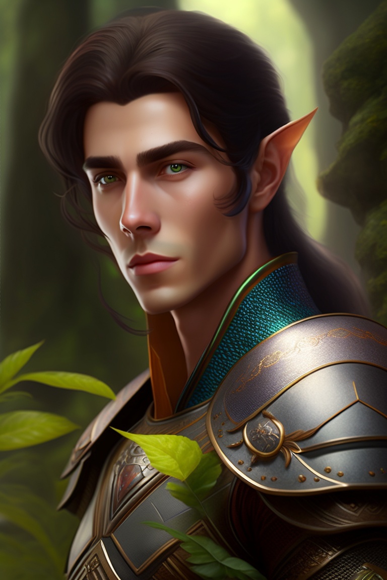 Lexica - Image of an elf in armor (mouth exposed) striking ...