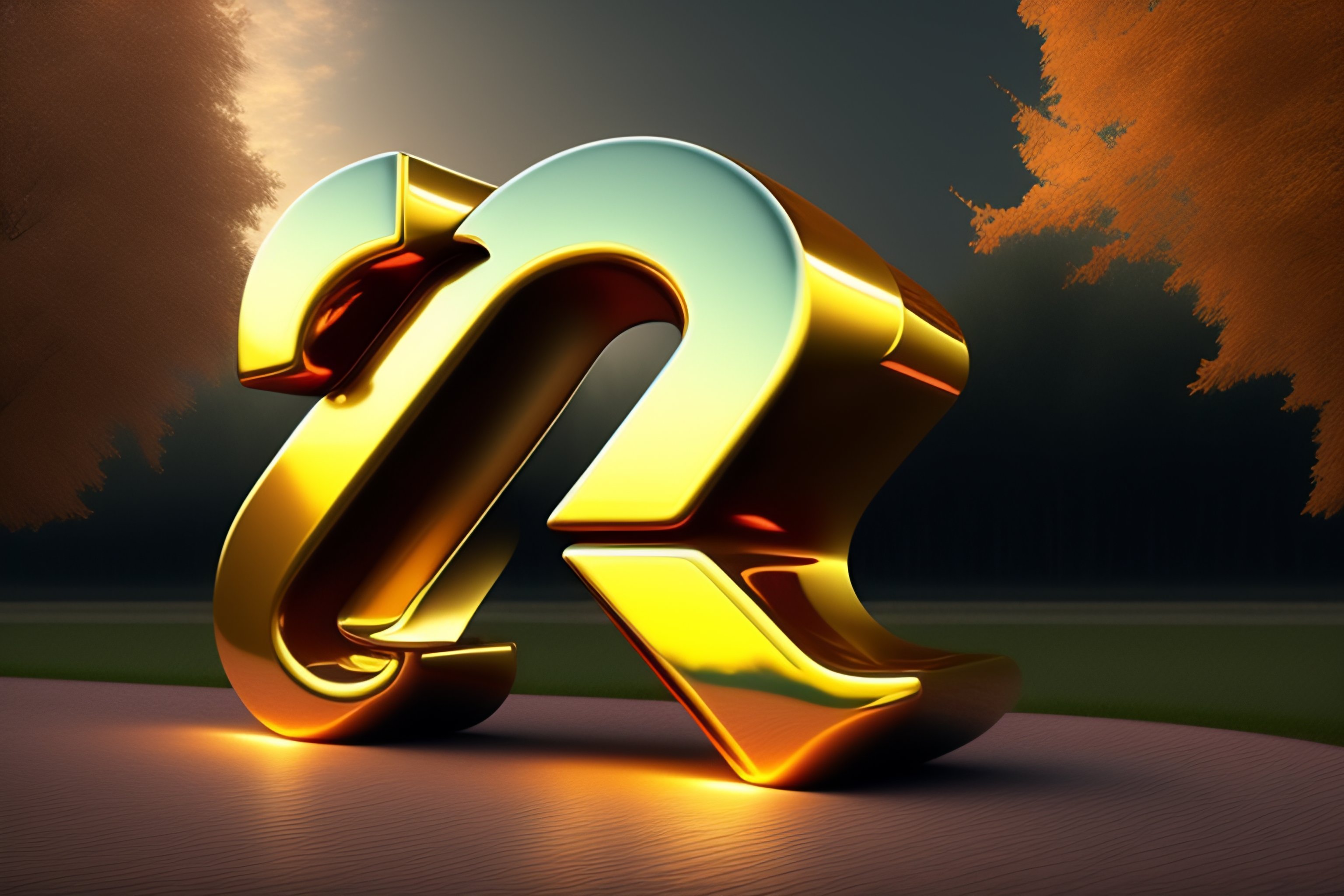 Lexica - Giant letter Z golden bull