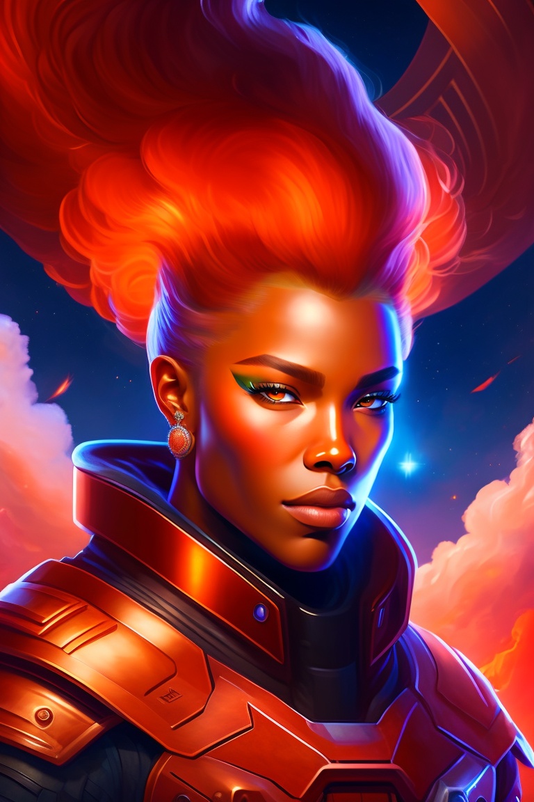 Lexica - A person with fiery determination in their eyes, their ...