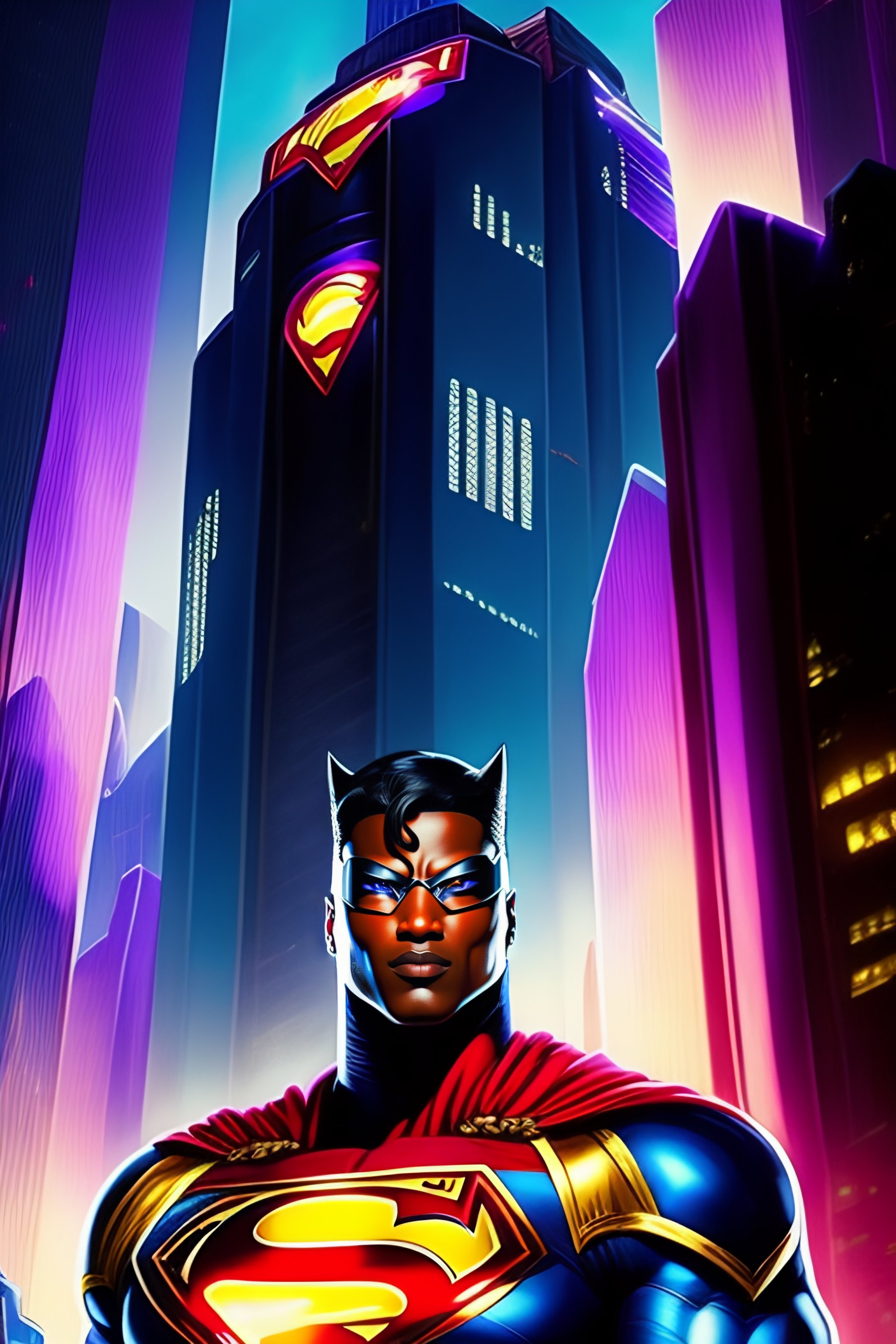 Lexica - Superhero epic style. A grand, futuristic metropolis with ...