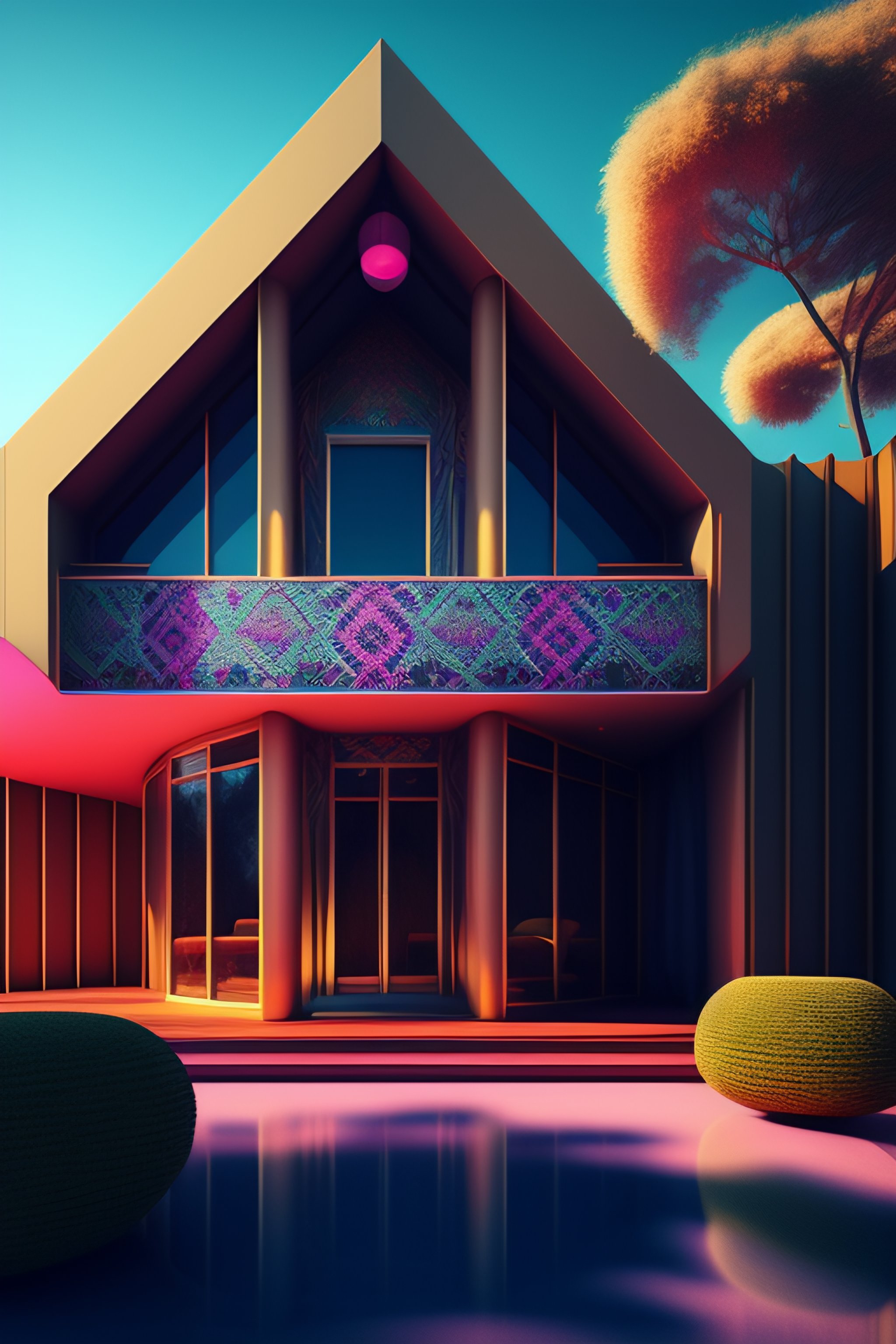 Lexica - The most psychedelic geometric patterned modern home ...