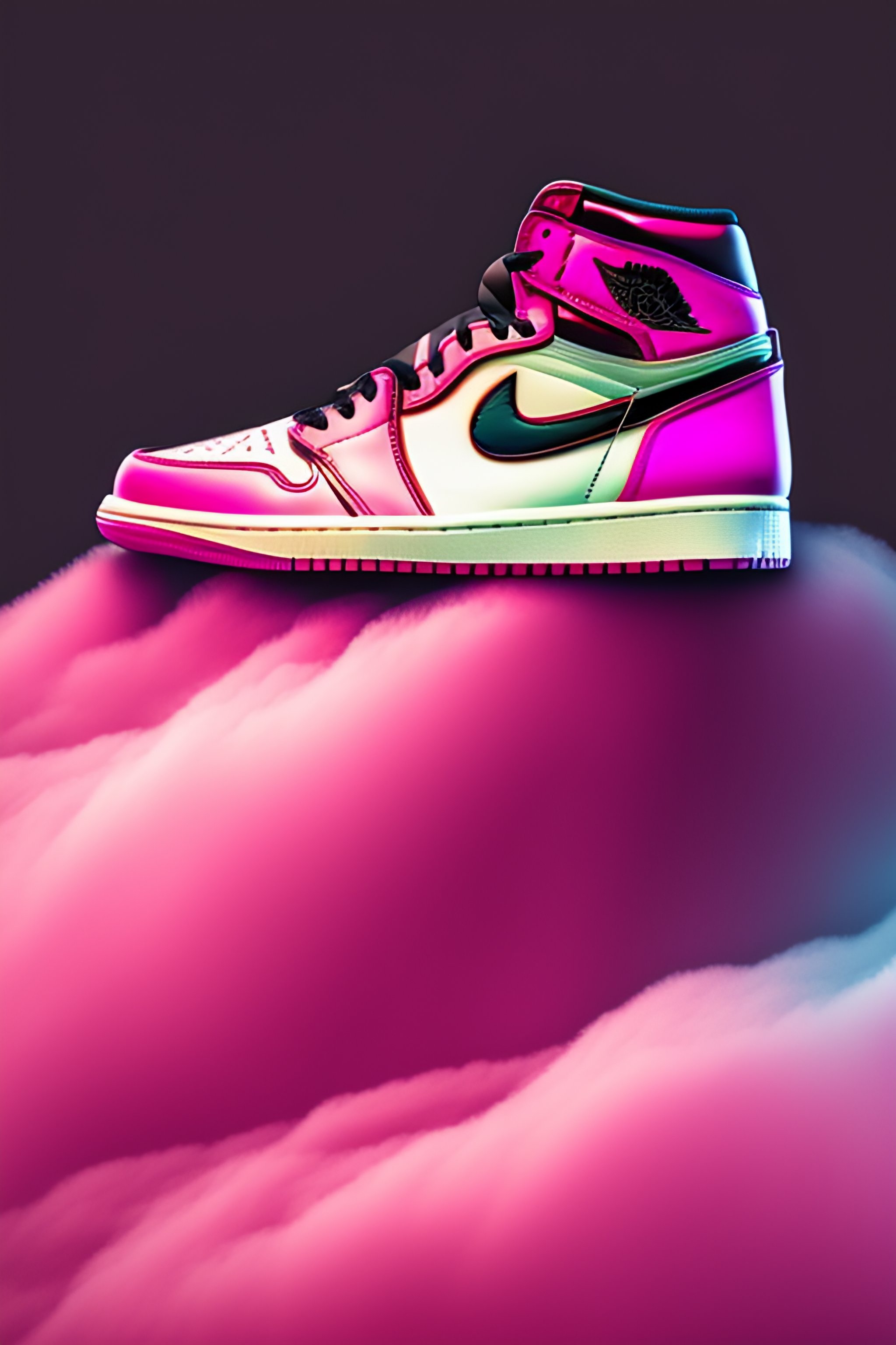 Lexica - Nike jordan 1 "chicago" colorway, pink cloud background