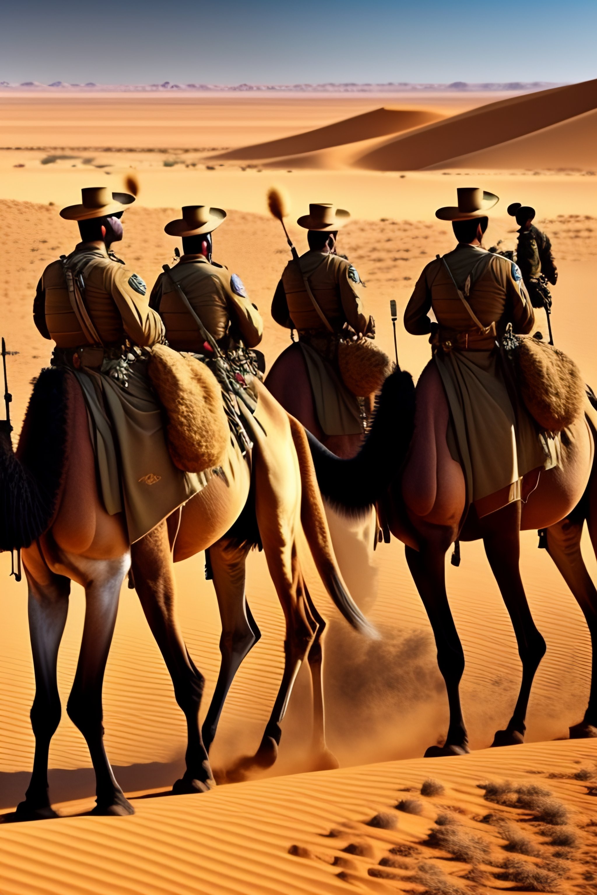 Lexica - CAMEL TROOPS IN THE DESERT