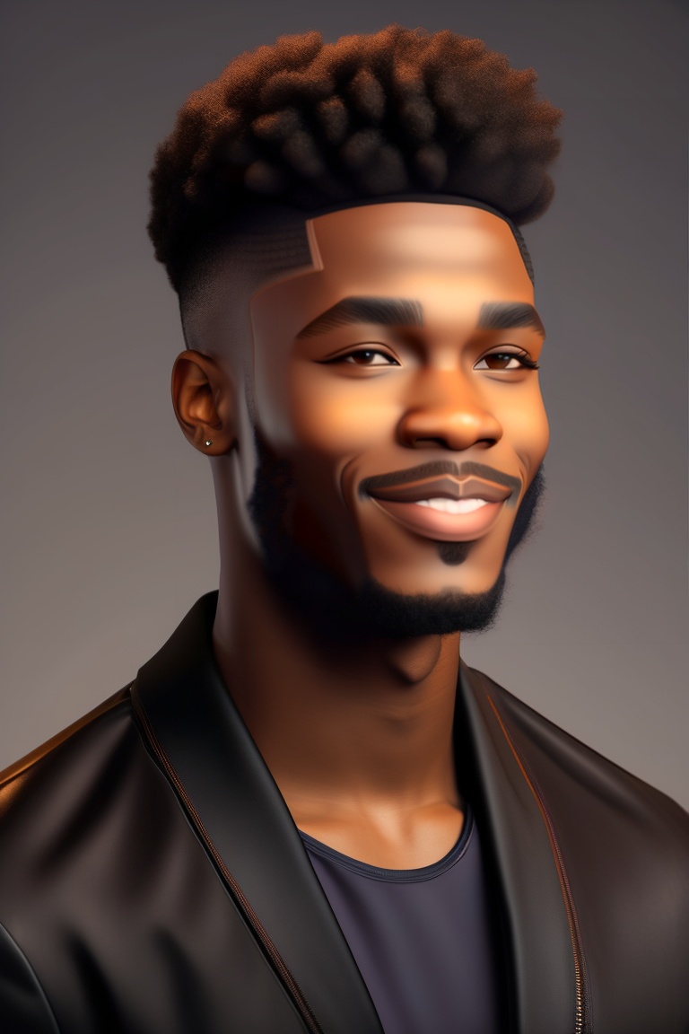Lexica - I want a picture of a black Afro-African web developer without ...