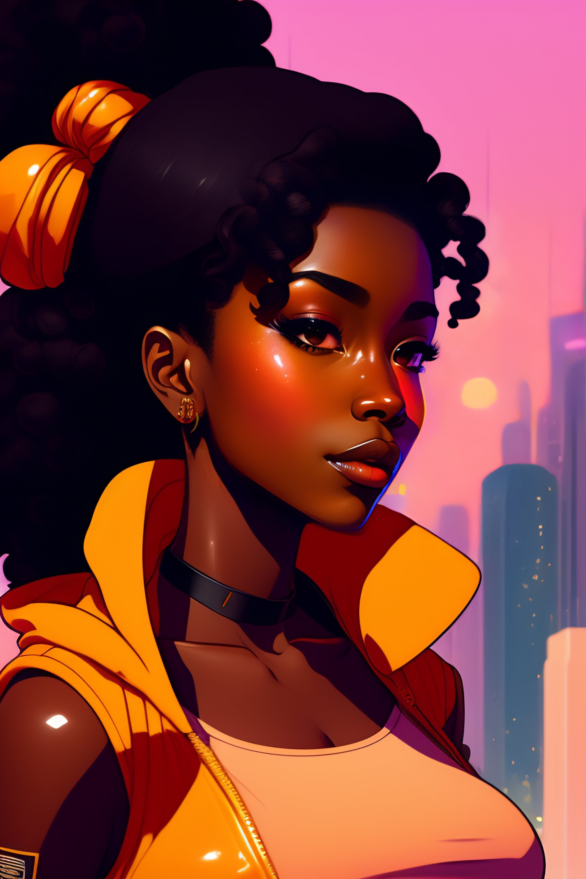 Lexica - Beautiful brown skinned women ,style of Laurie Greasley ...