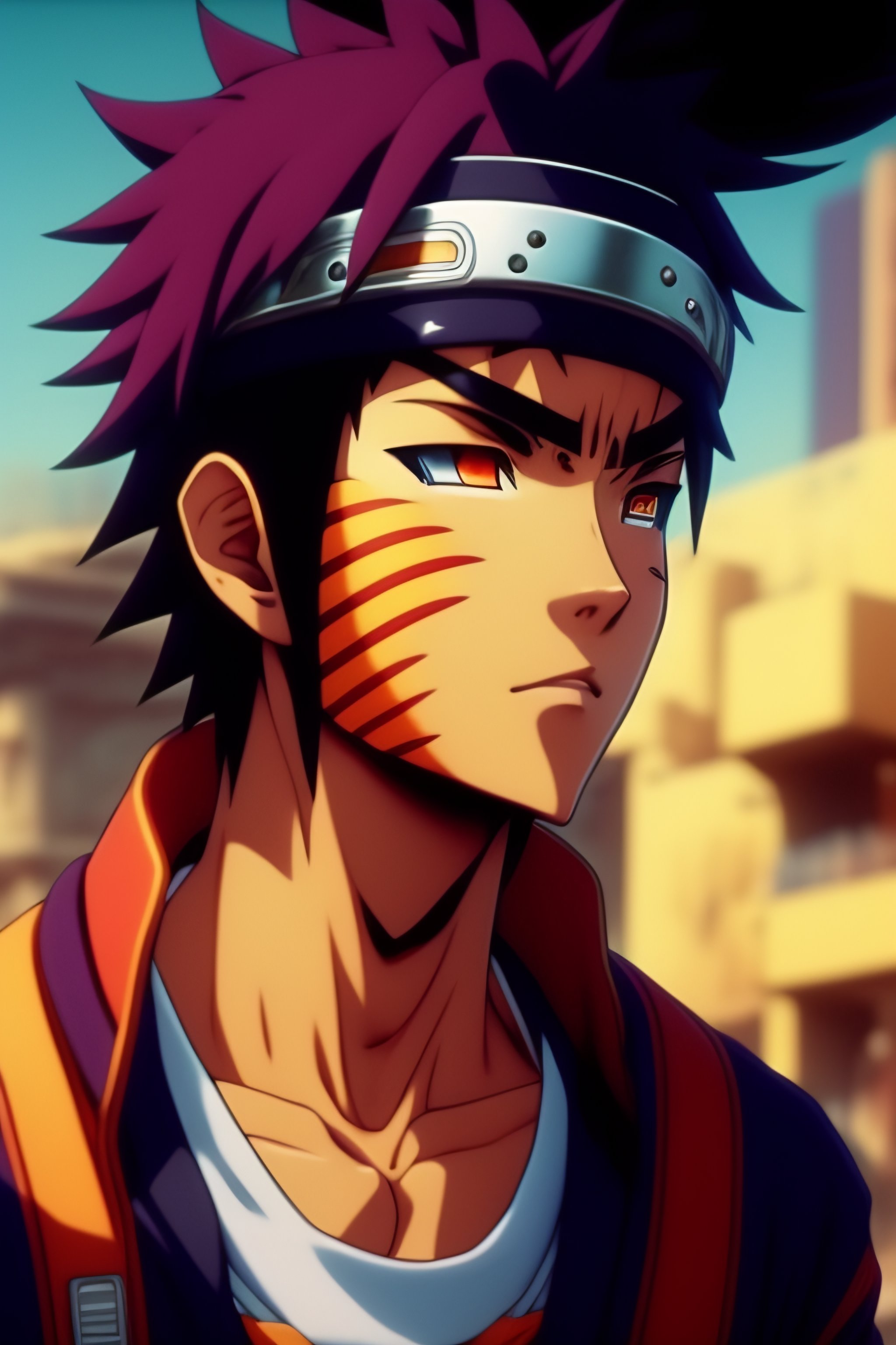 Lexica - Anime character Naruto wither Cairo in the mid-eighties