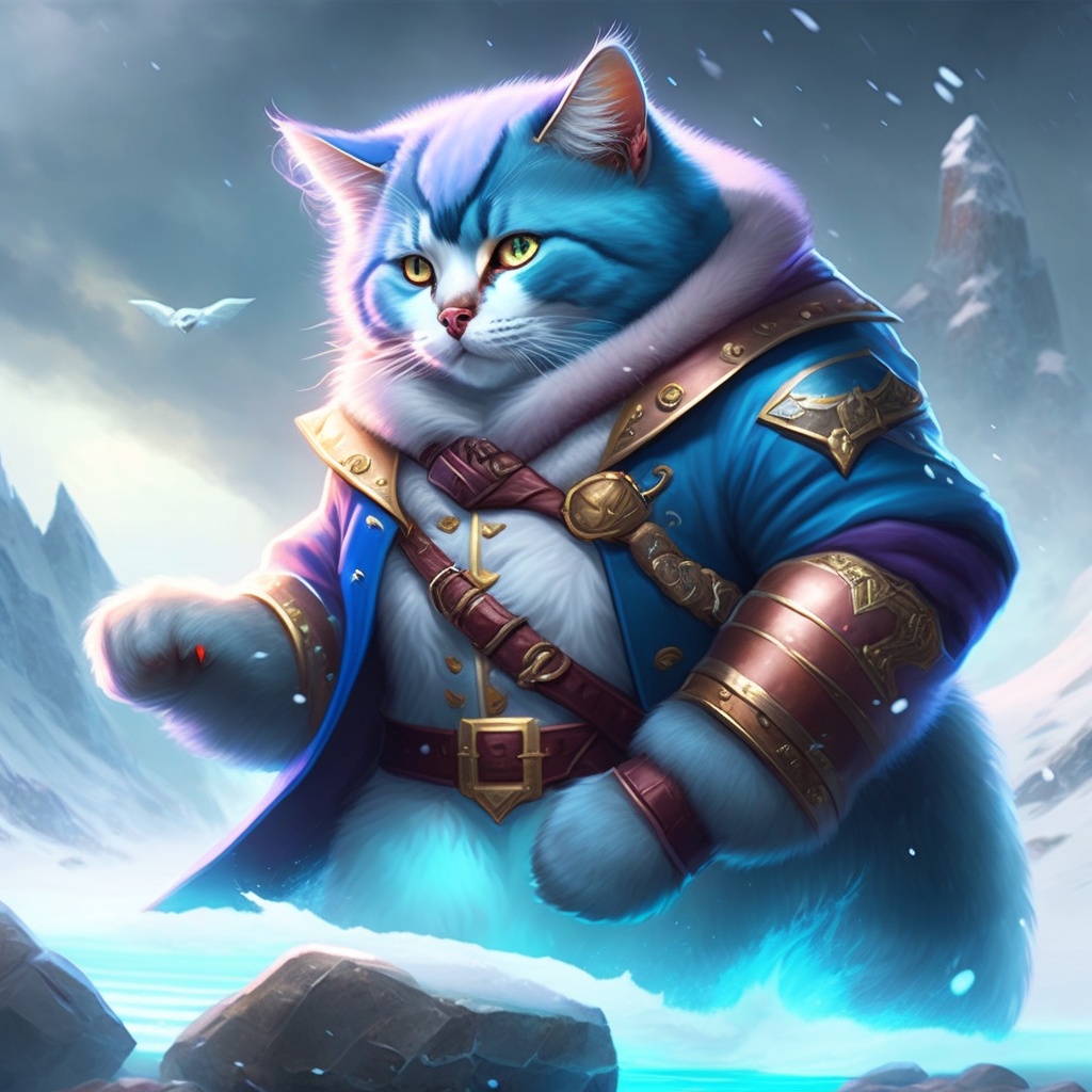 Lexica - DnD, cat, scientist, ice, Antarctica, battle, gigant