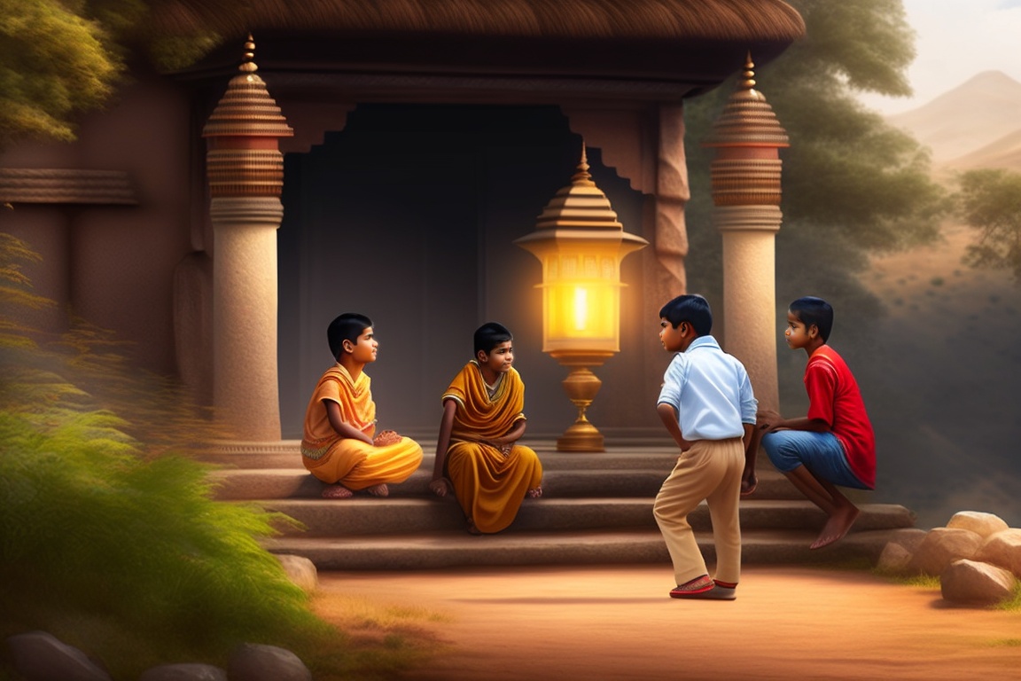 Lexica - One sunny morning, as Anand played with his friends near the ...