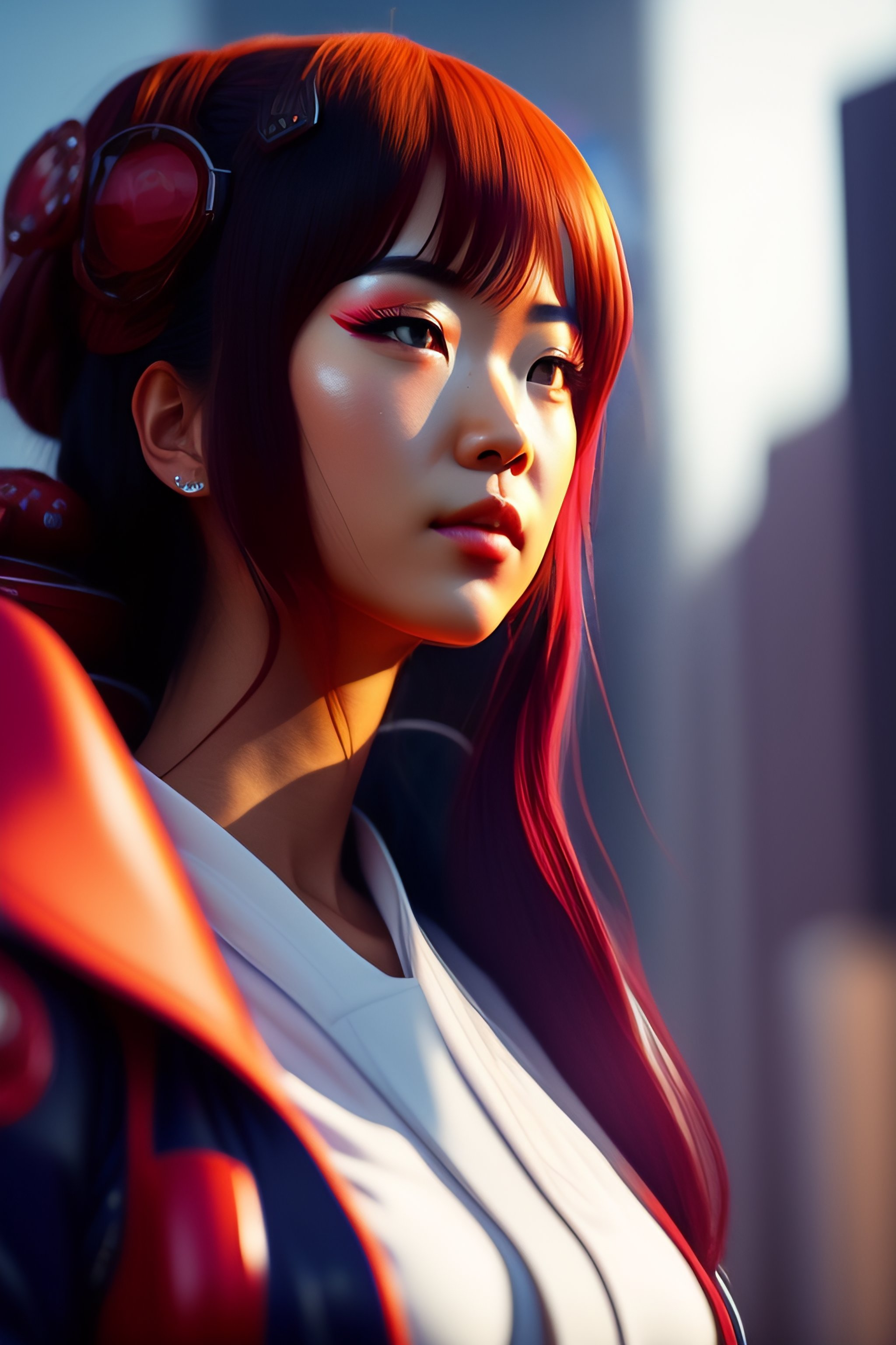 Lexica - Kaori from akira, cyborg parts, Neo Tokio photo shoot