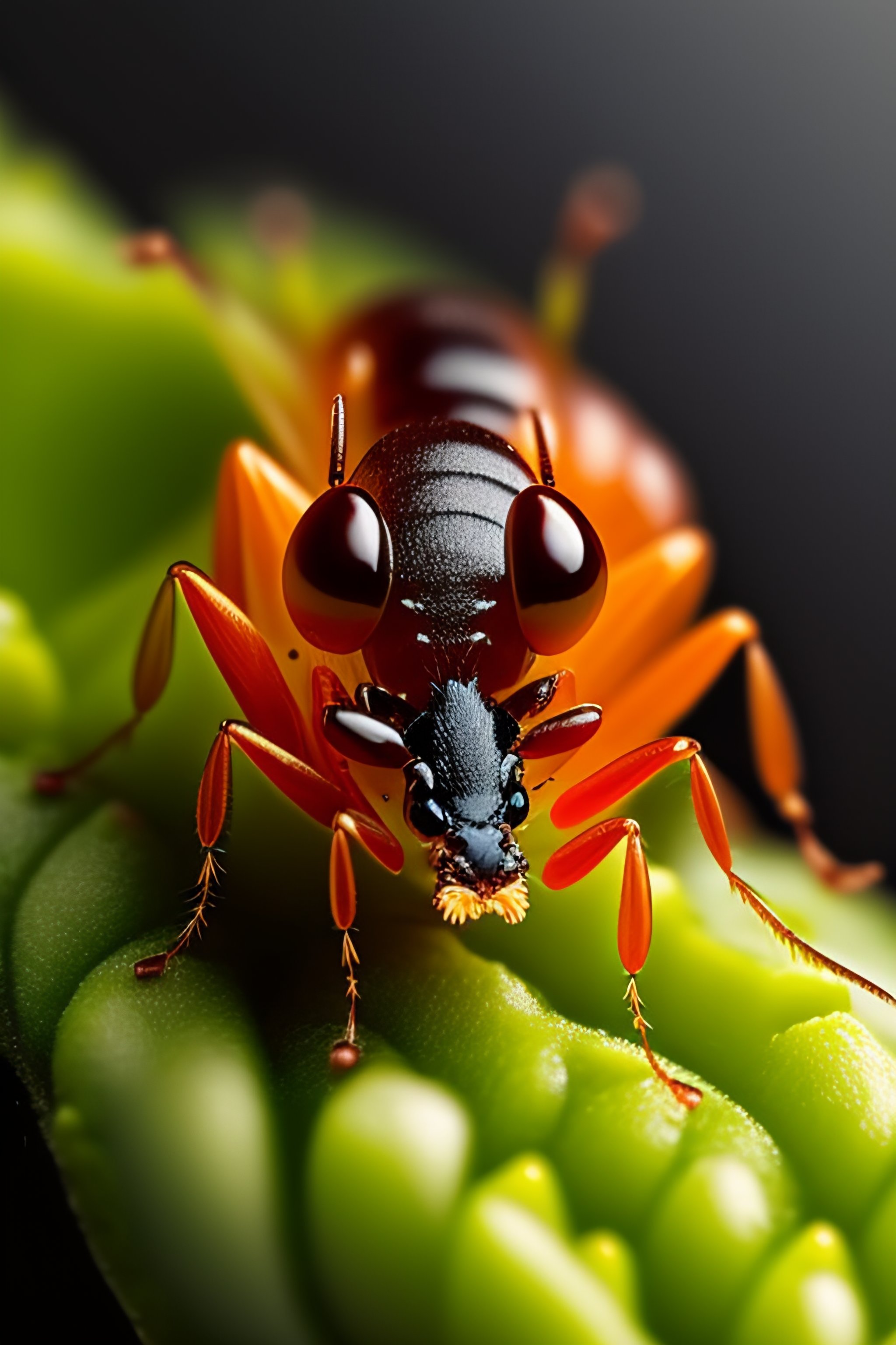 Lexica - An ant upside down on surface