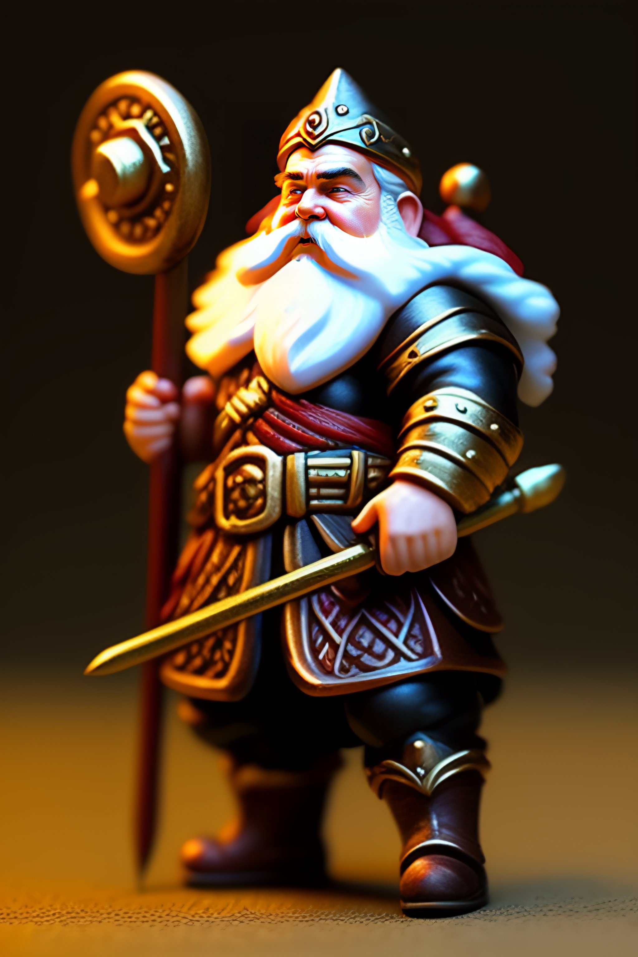 Lexica - Dwarf Wizard, Ad&d, RPG, with flail