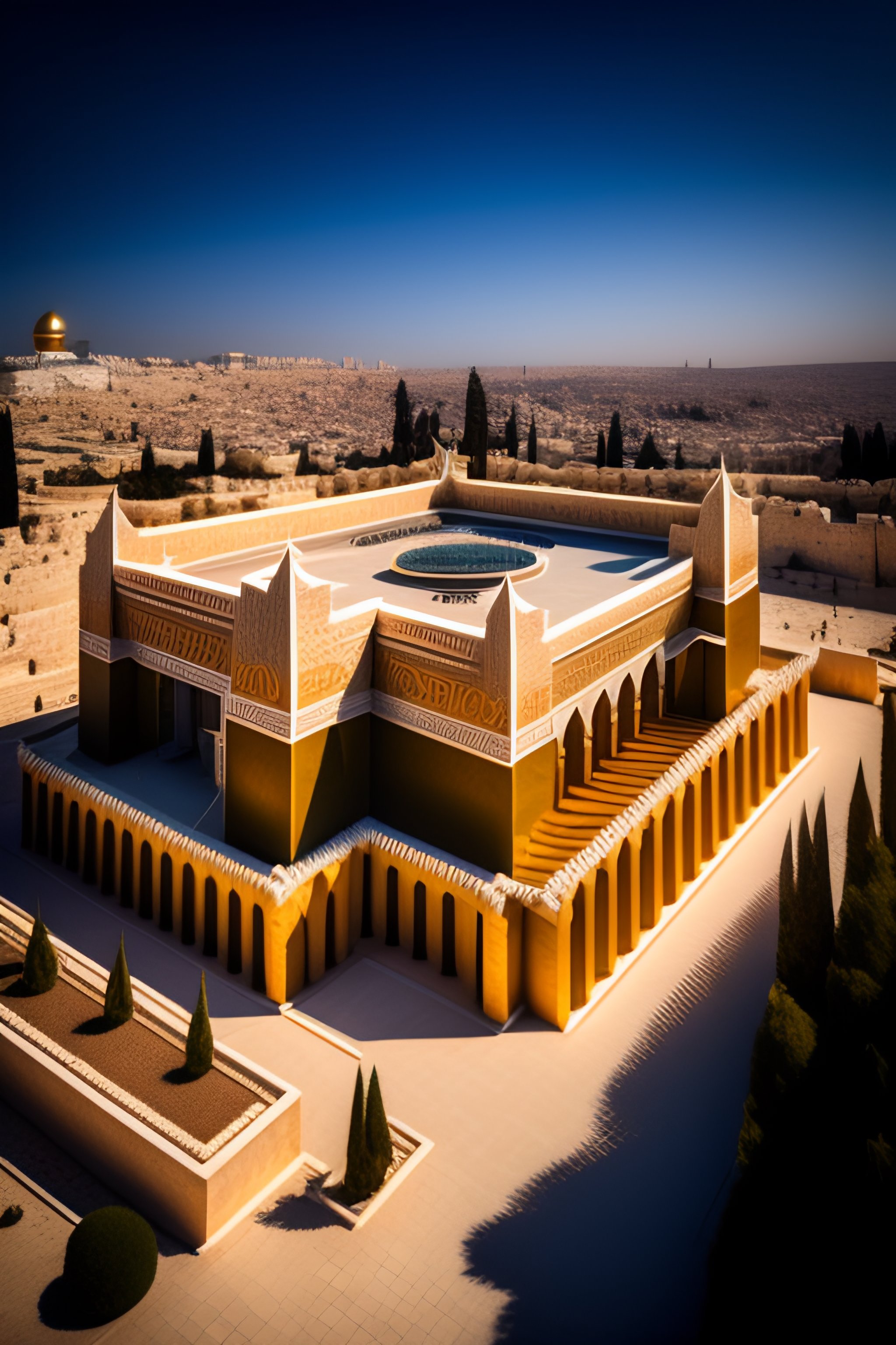 Lexica - Jerusalem temple from above genuine