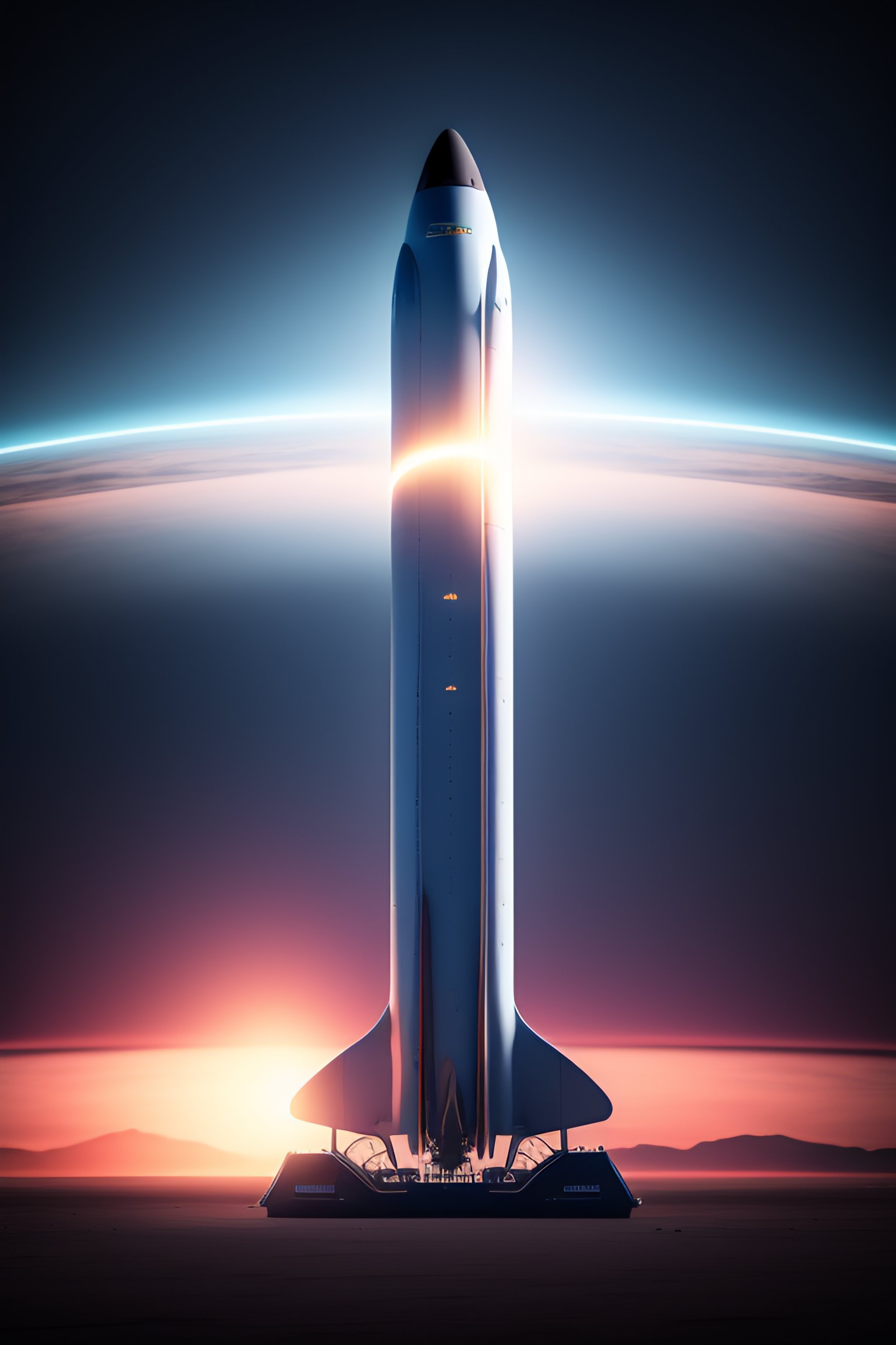 Lexica - 50mm Photograph of SpaceX starship designed by sony plastation ...