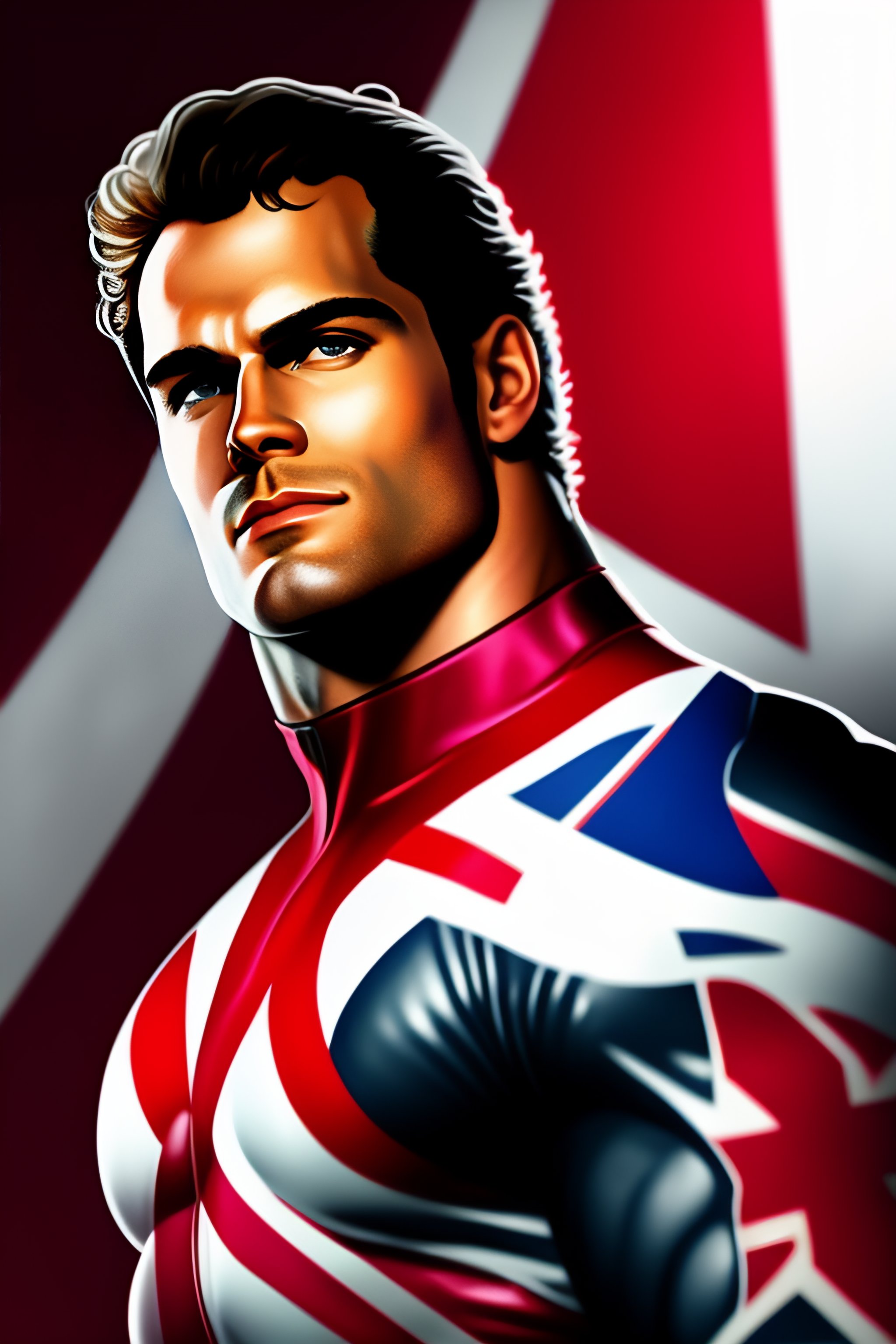 Lexica - Epic comic book cover, Henry Cavill as masculine handsome ...