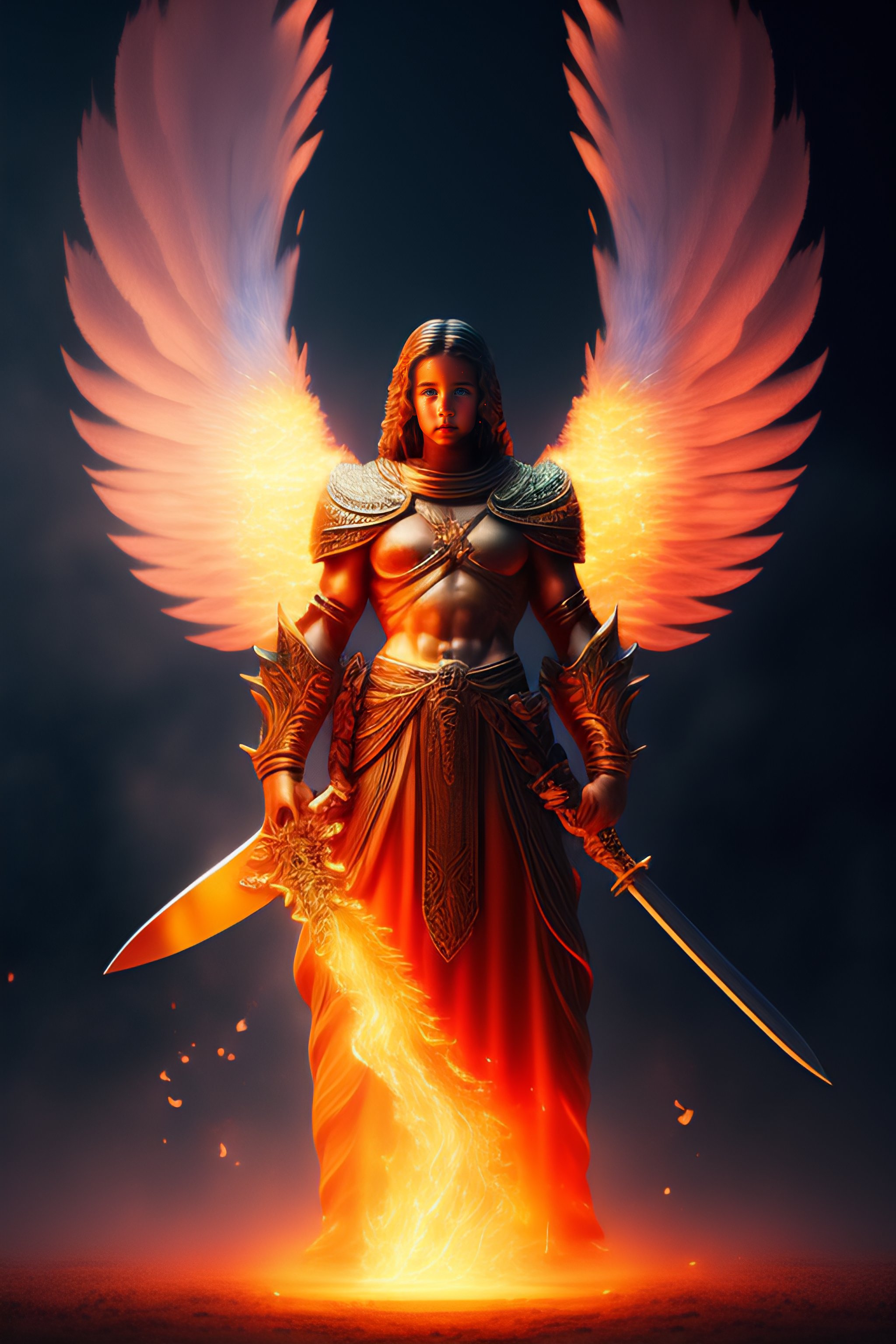 Flaming Angel Warrior