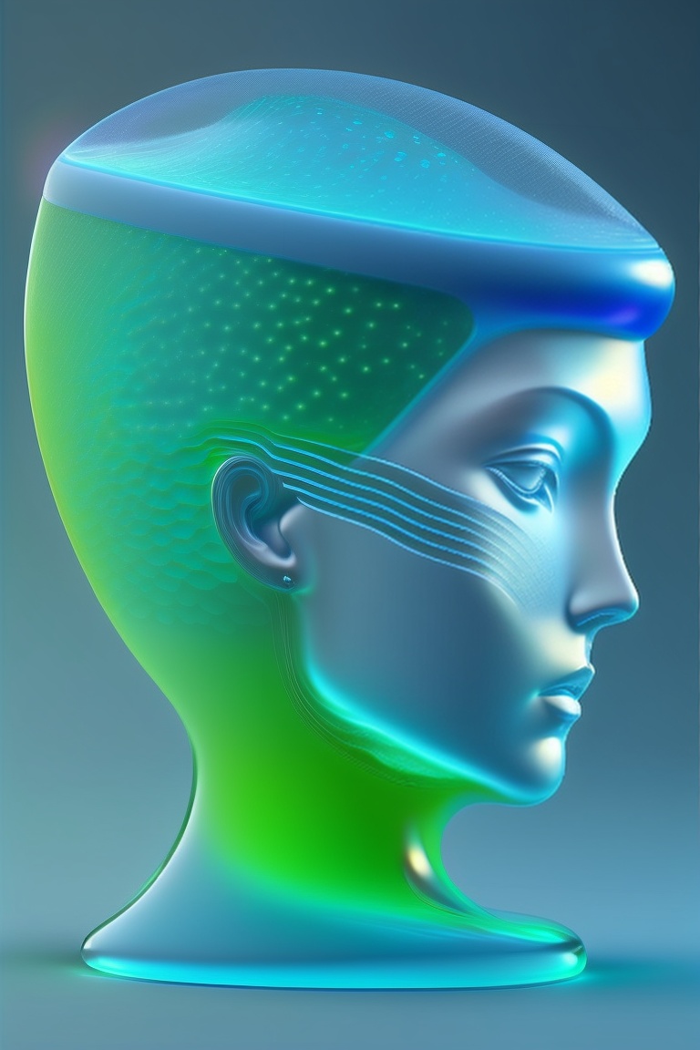 Lexica - Create an abtract jelly human form with closure head with ...