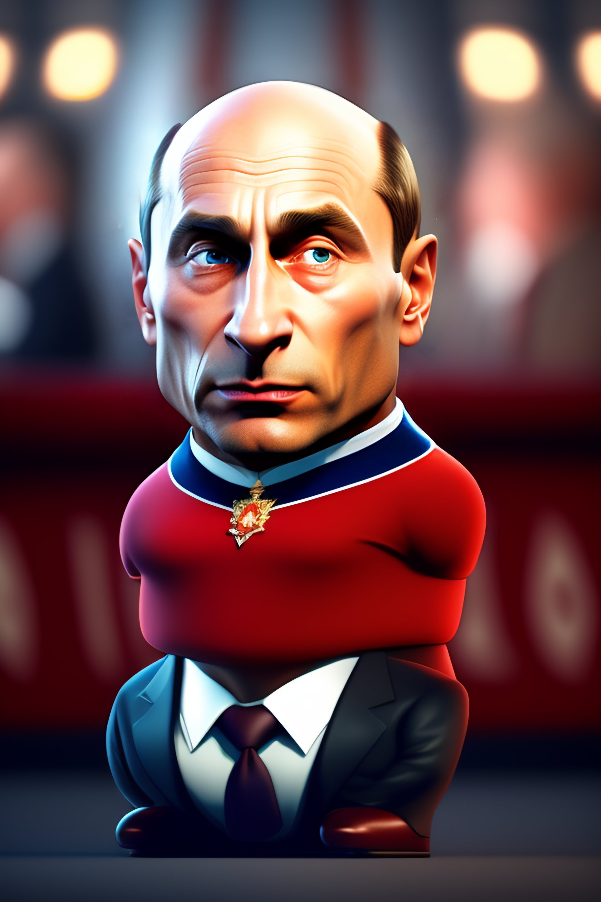 Lexica - Vladimir Putin cute angry caricature full body as a pixar ...