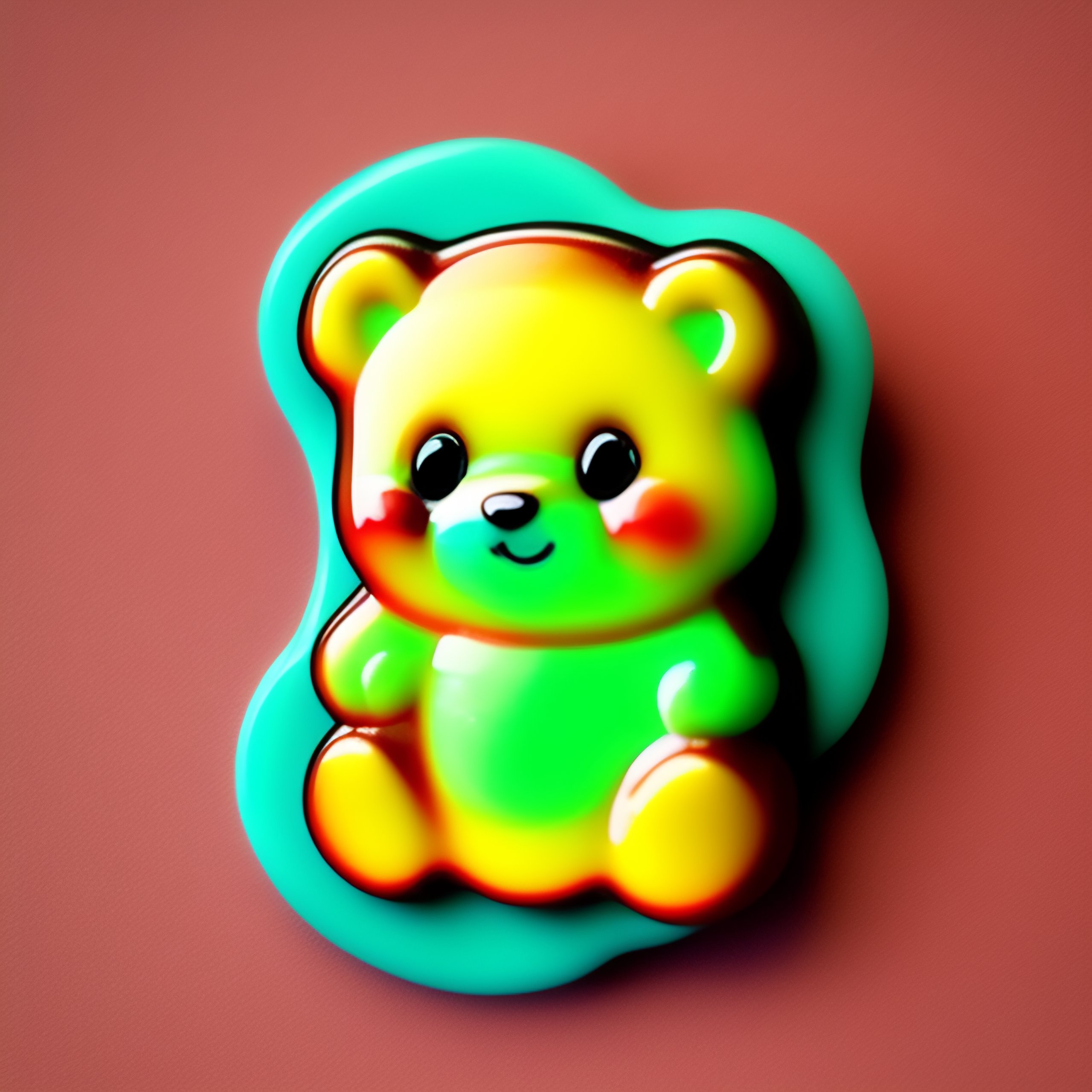 Lexica - Adorable gummy bear, hand drawn, 90s anime style