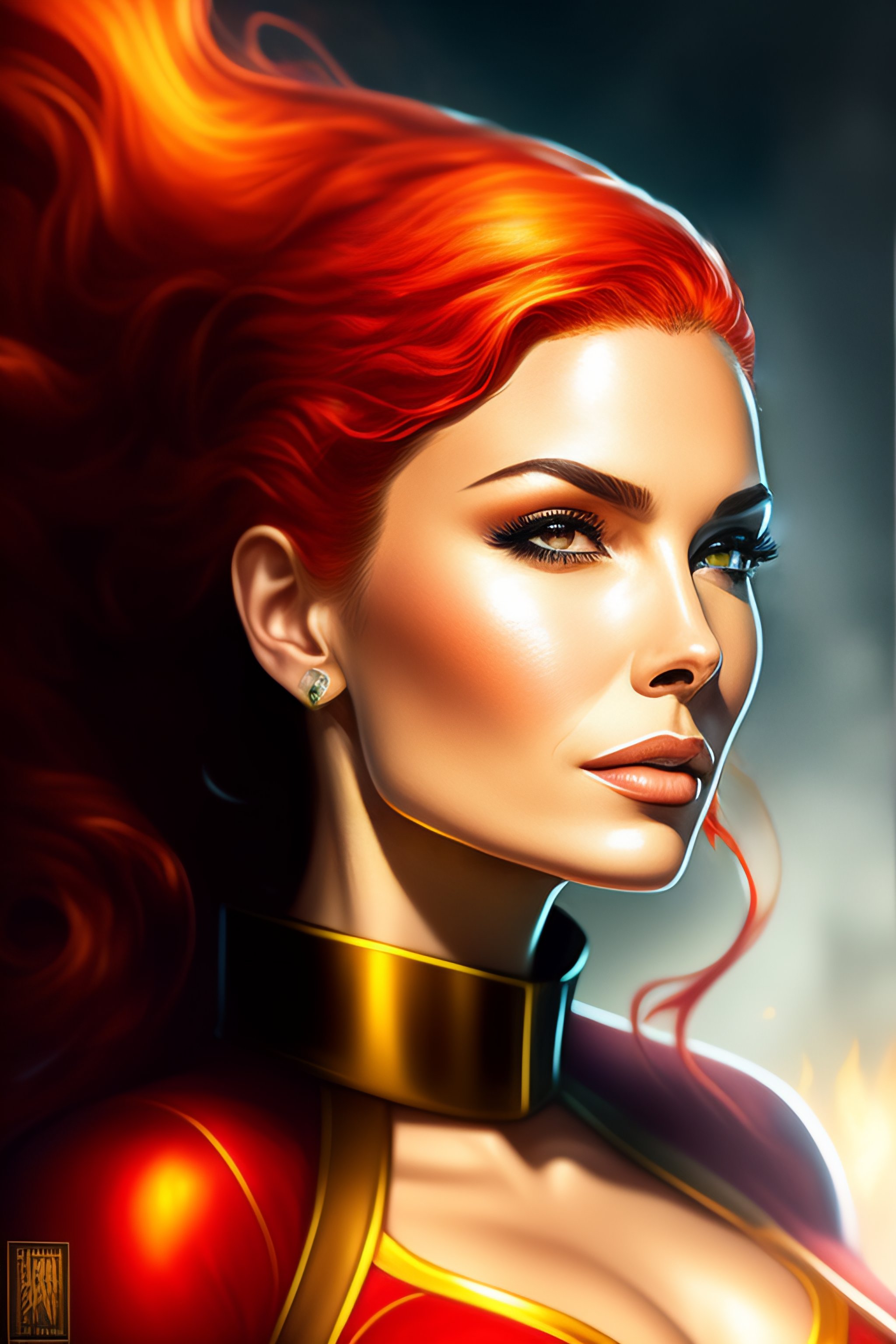 Lexica - Datk Phoenix, Jean Grey, fanart, gorgeous woman, serious ...