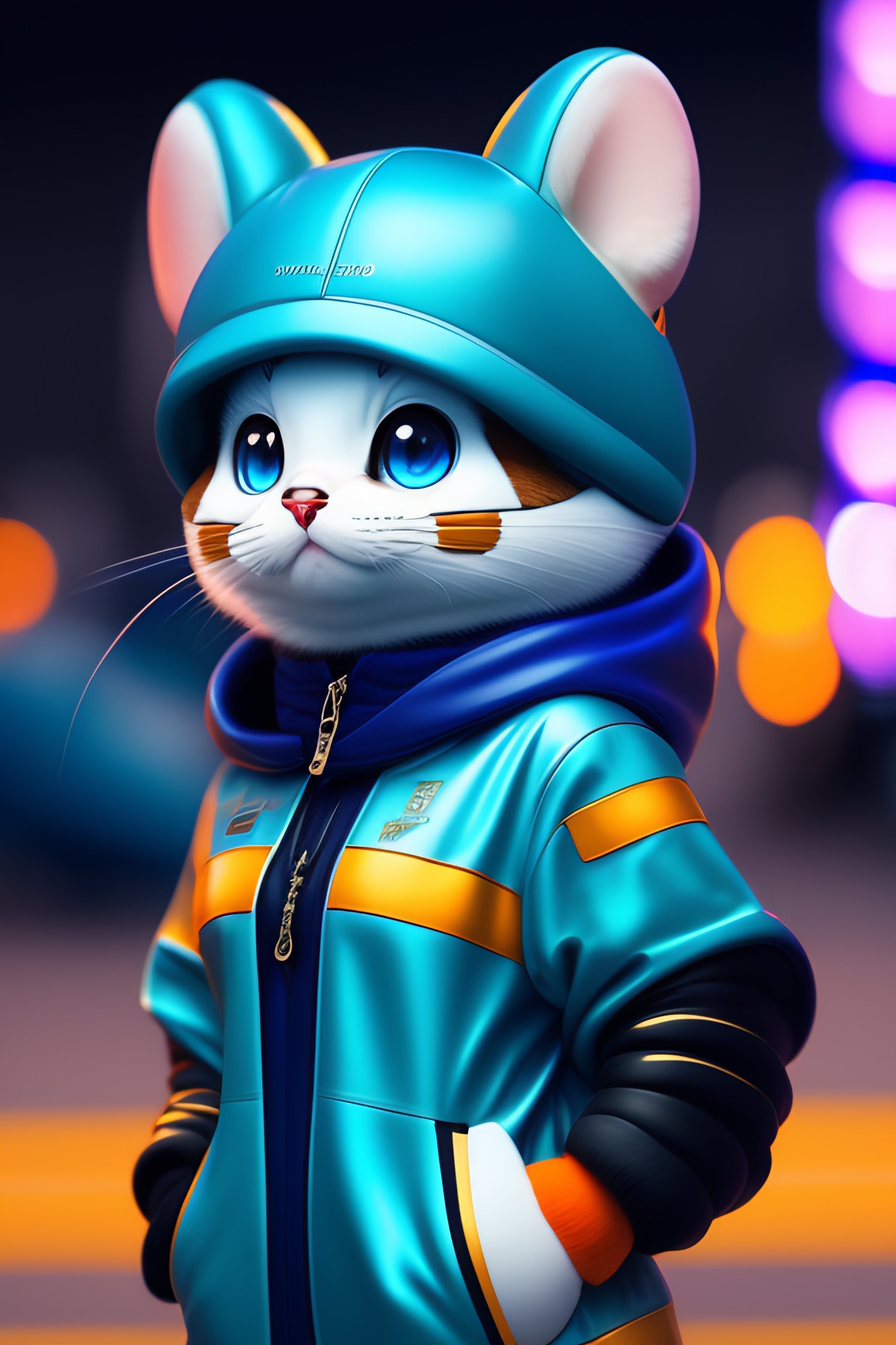 Lexica - Cute Chippy Doraemon, Cyberpunk