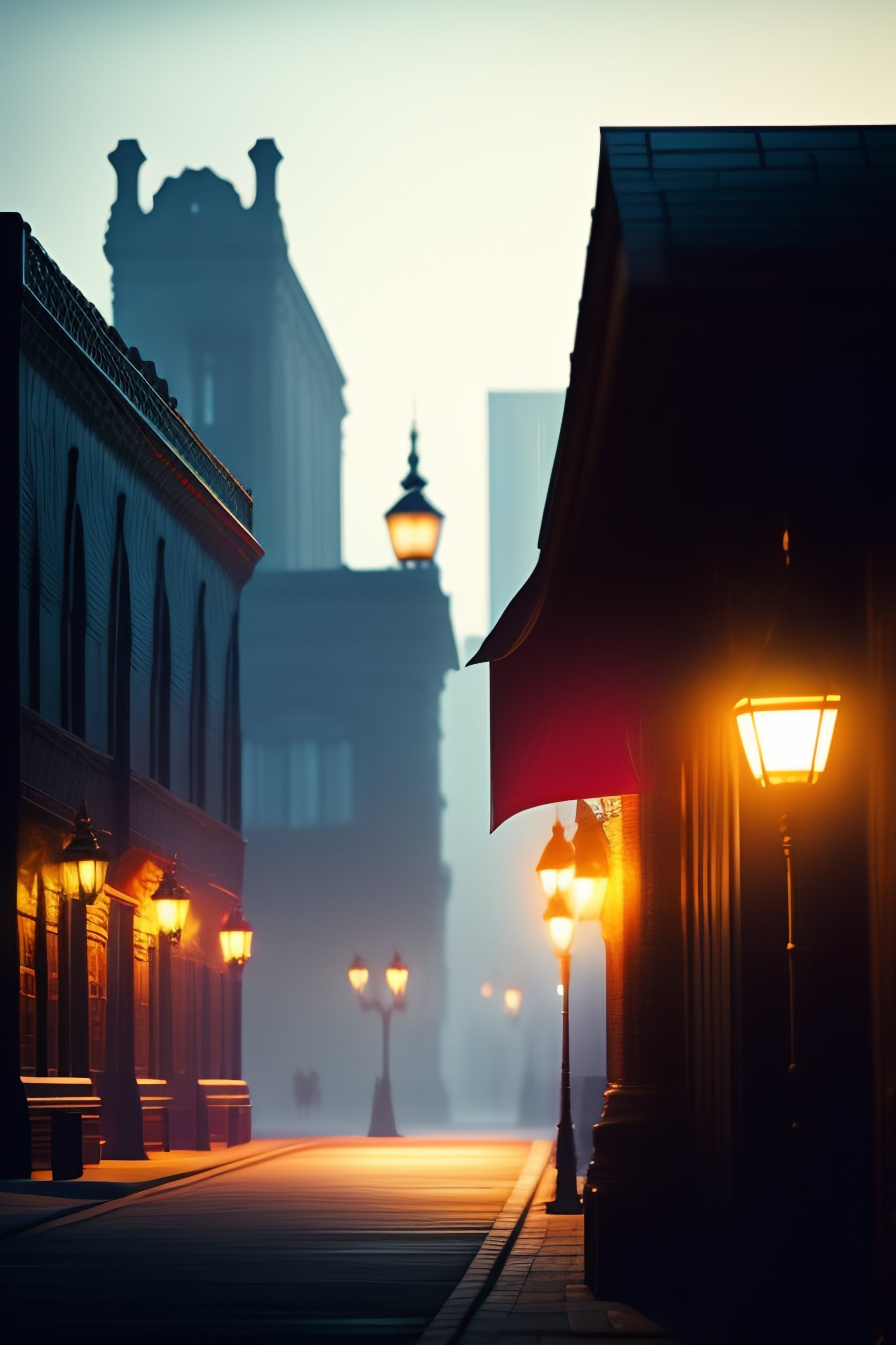 Lexica - Volumetric lighting, epic, hazy lights, jack the ripper ...