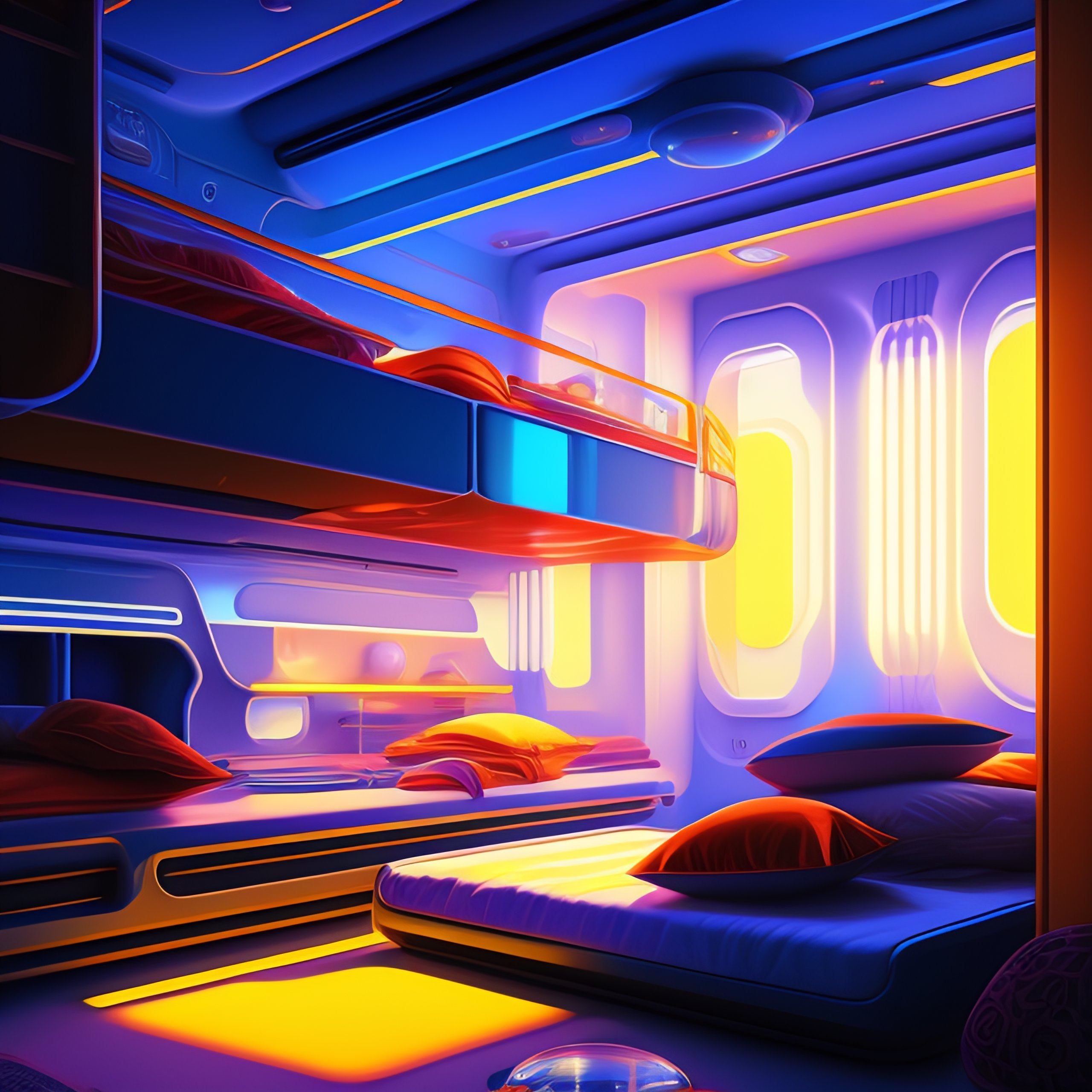 Lexica - "Cluttered messy chaotic dorm in a starship in space" by Syd ...