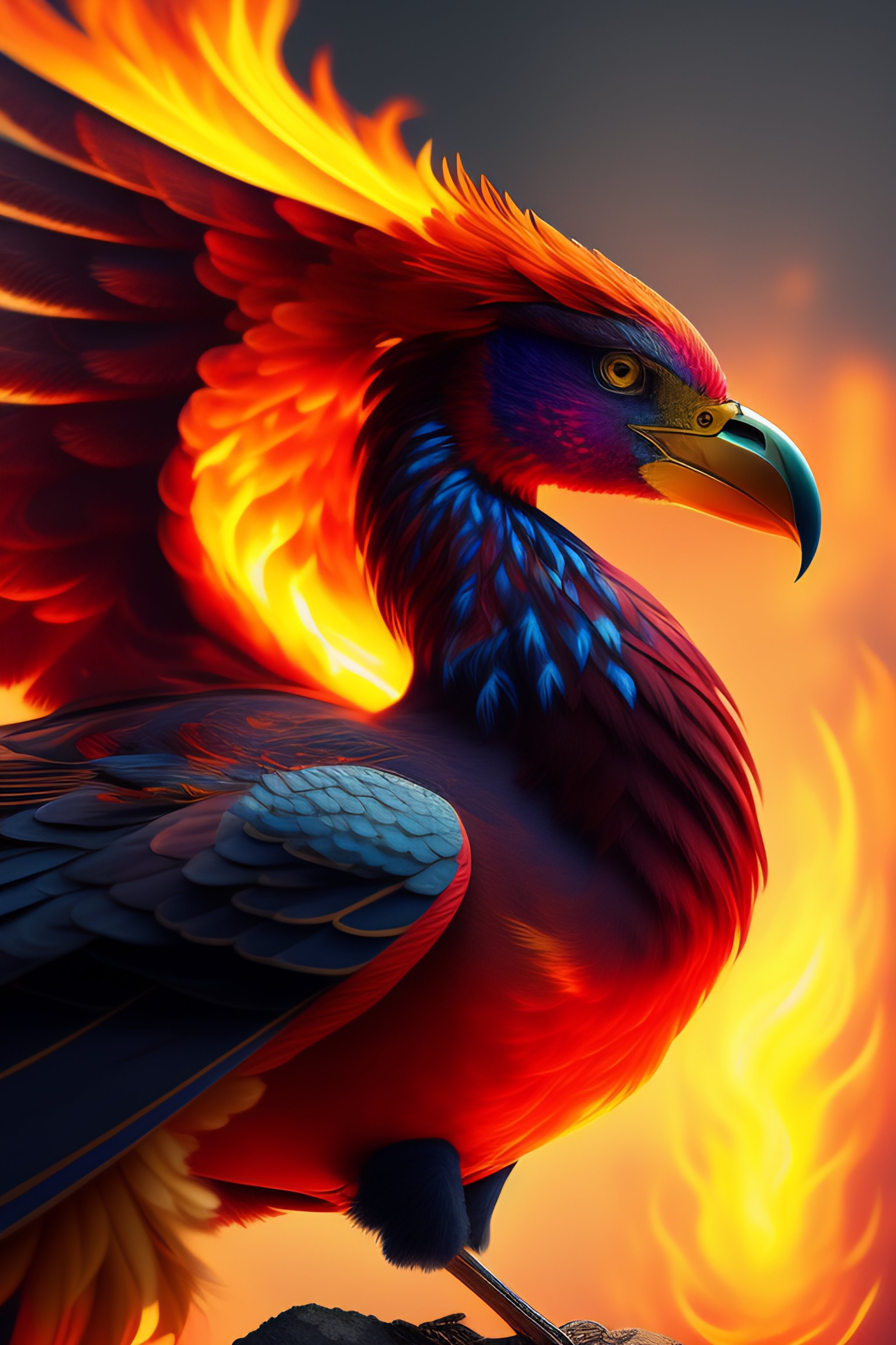 Lexica - Beautiful still of the phoenix, the majestic mythical bird ...