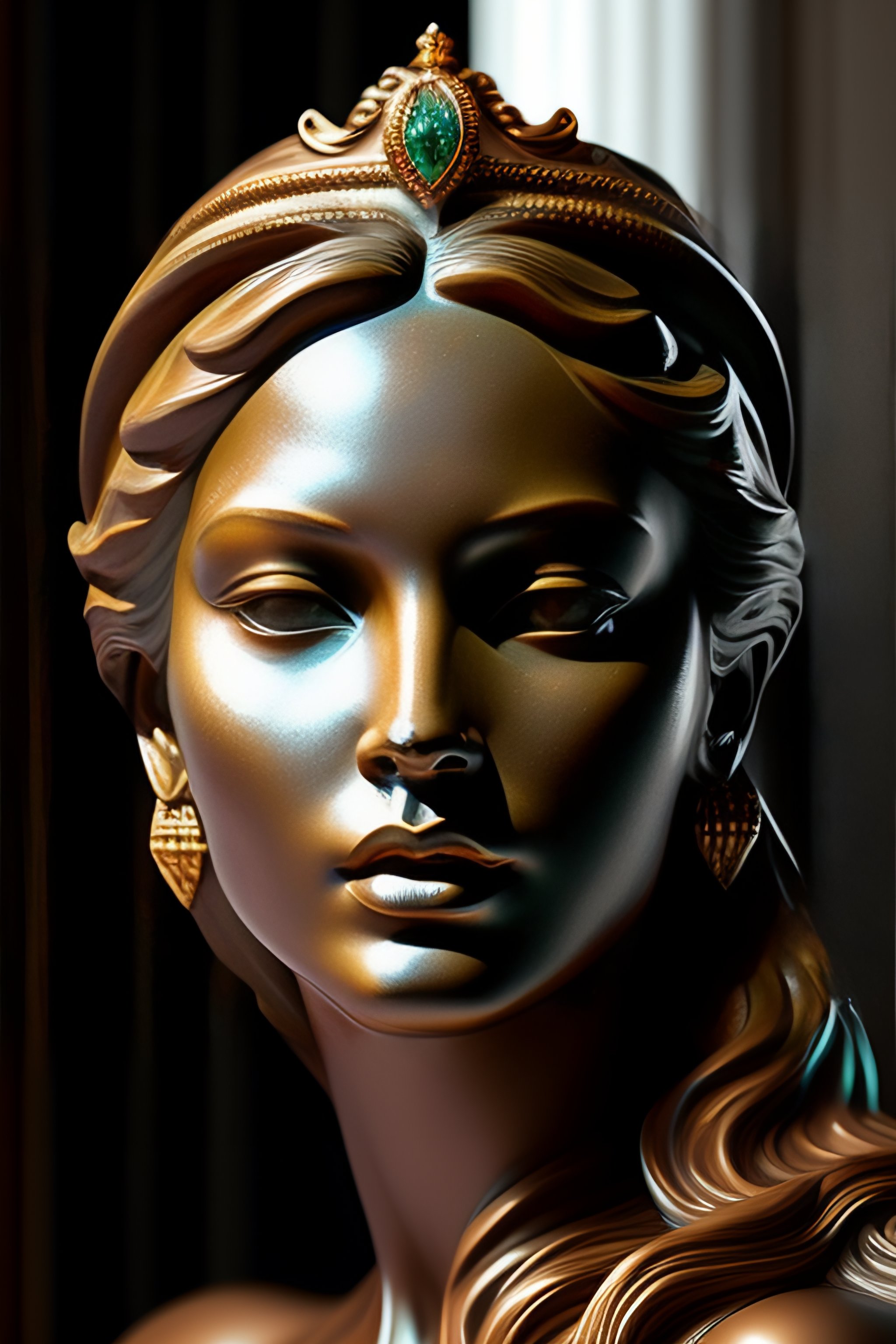 Lexica - Full size statue of a female siren, beautiful art, extreme ...