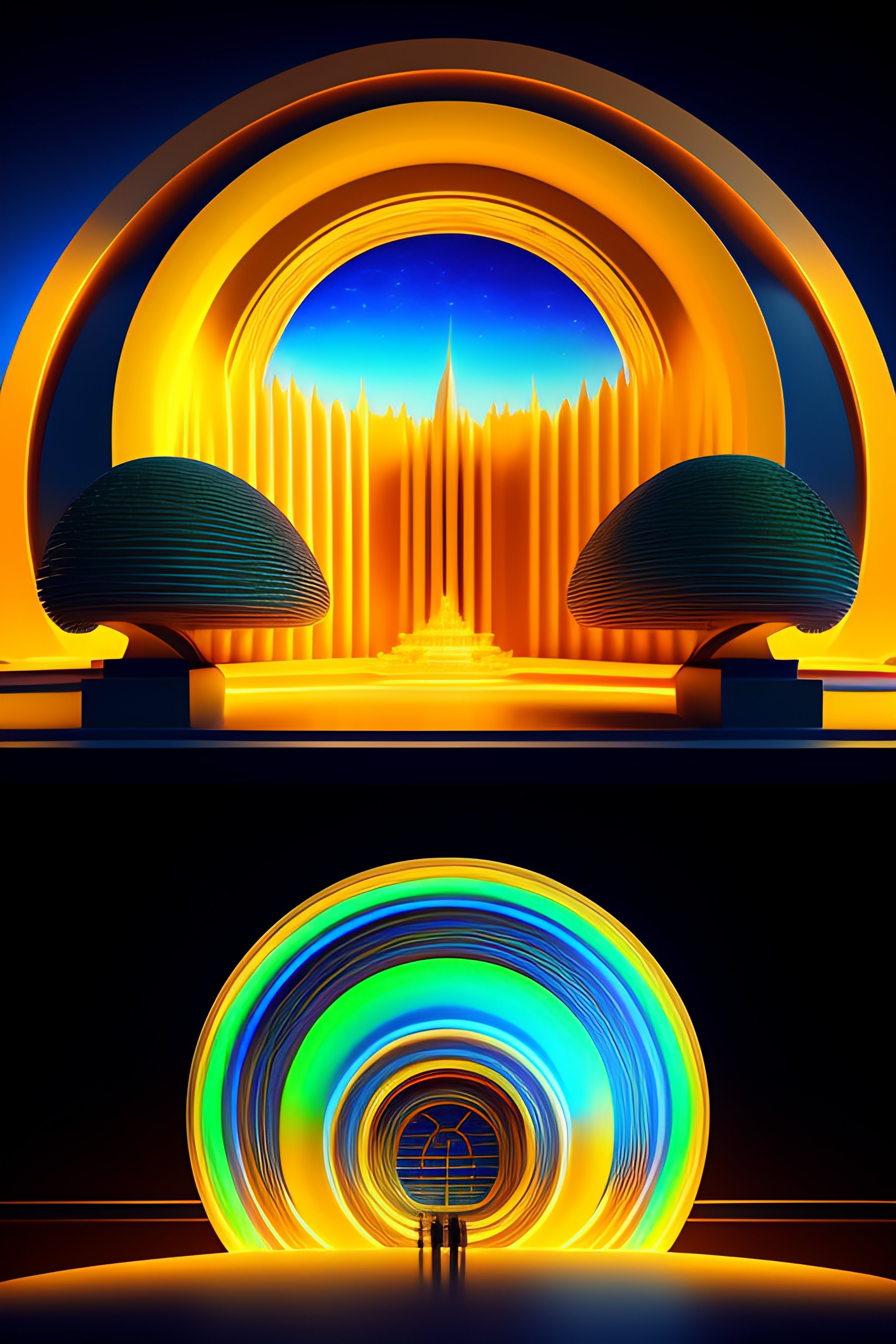 Lexica - Lenticular hologram 3D vaporwave/electrowave masterpiece ...