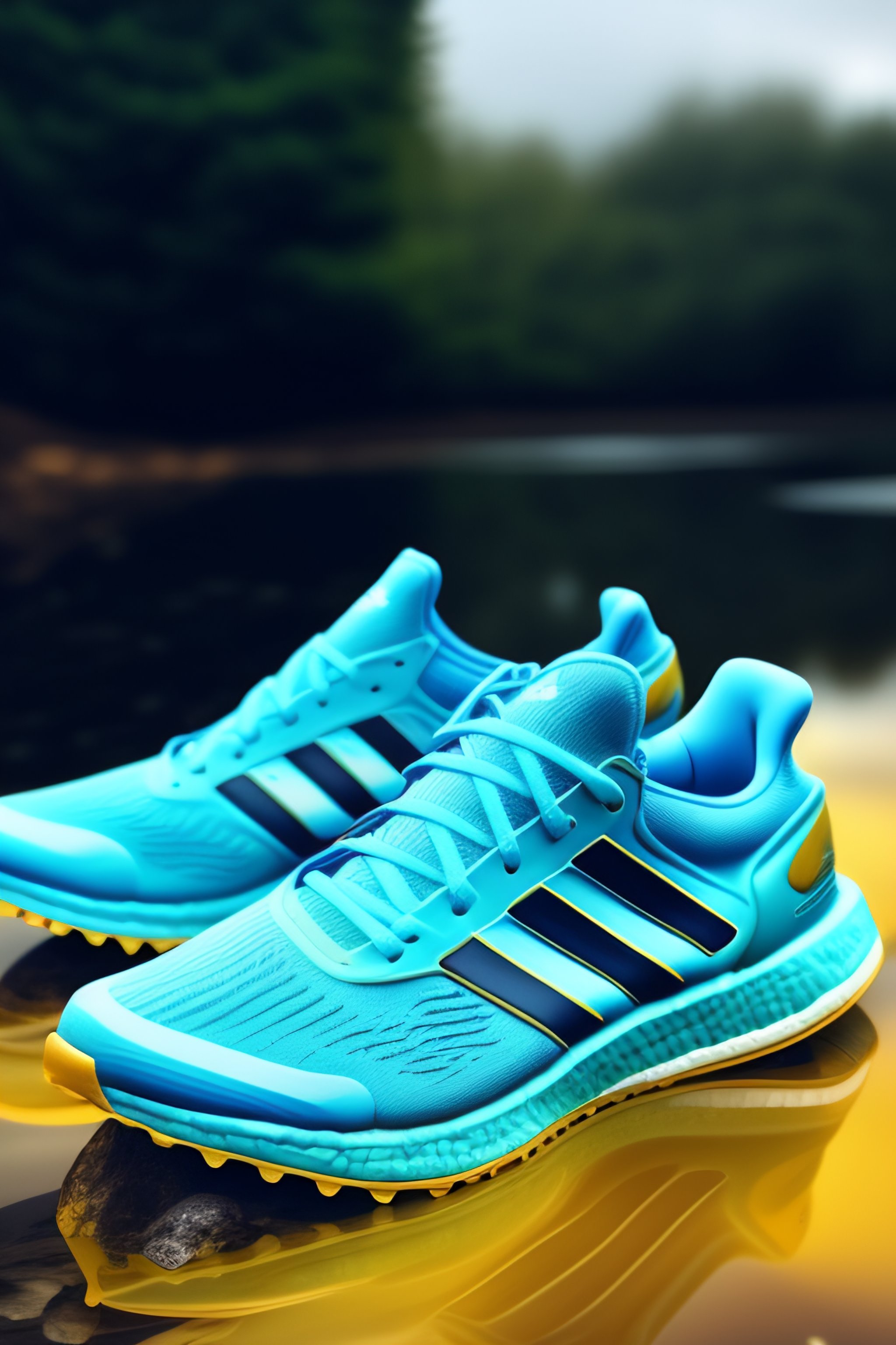 Lexica - Light blue adidas shoes for running in the rain