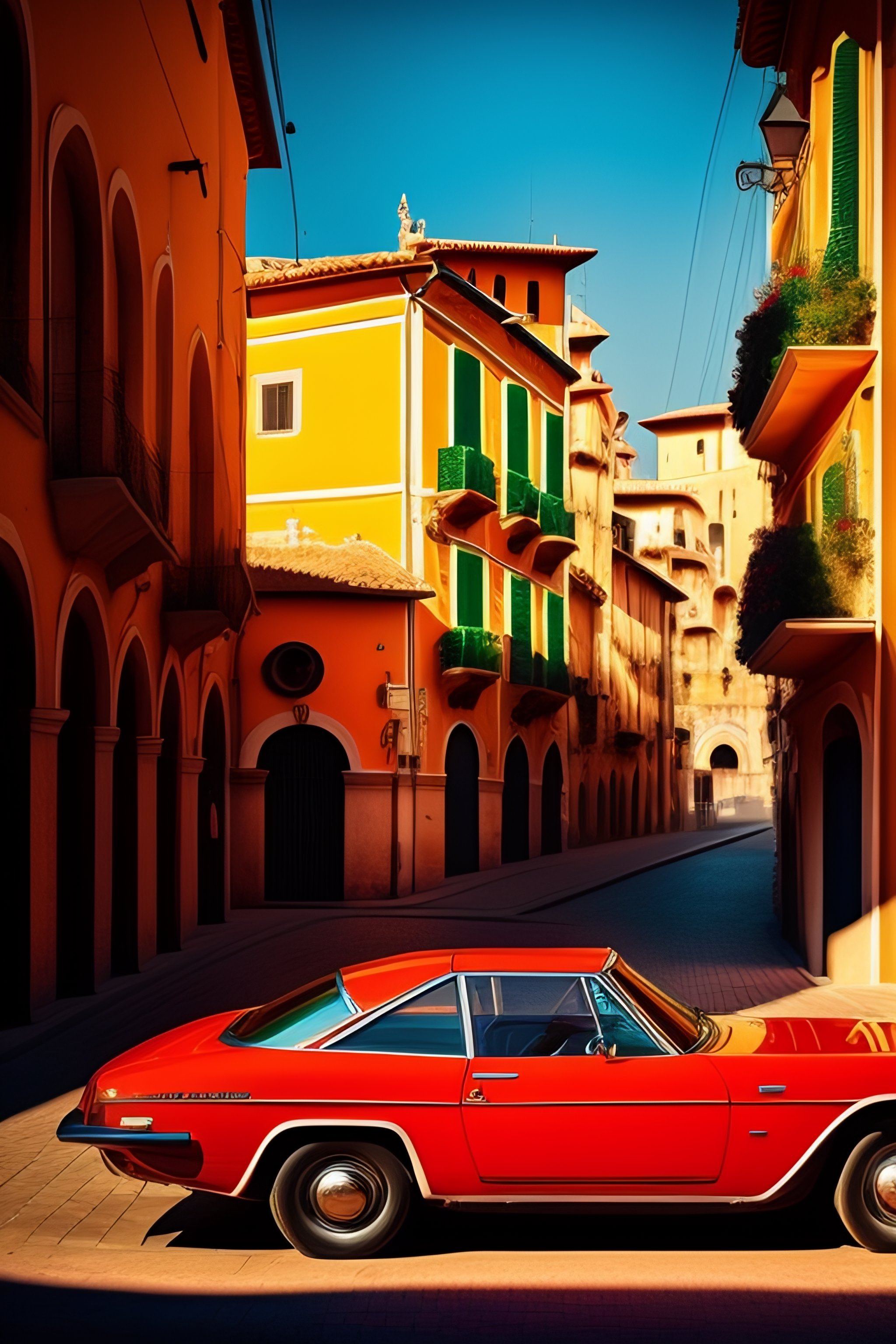 Lexica - Classic italian car, city background, professional photography ...