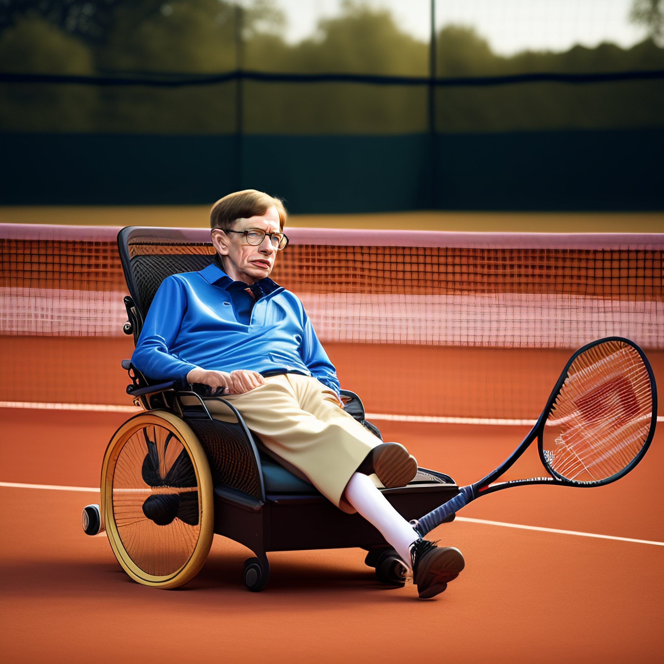 Lexica - Stephen hawking playing tennis